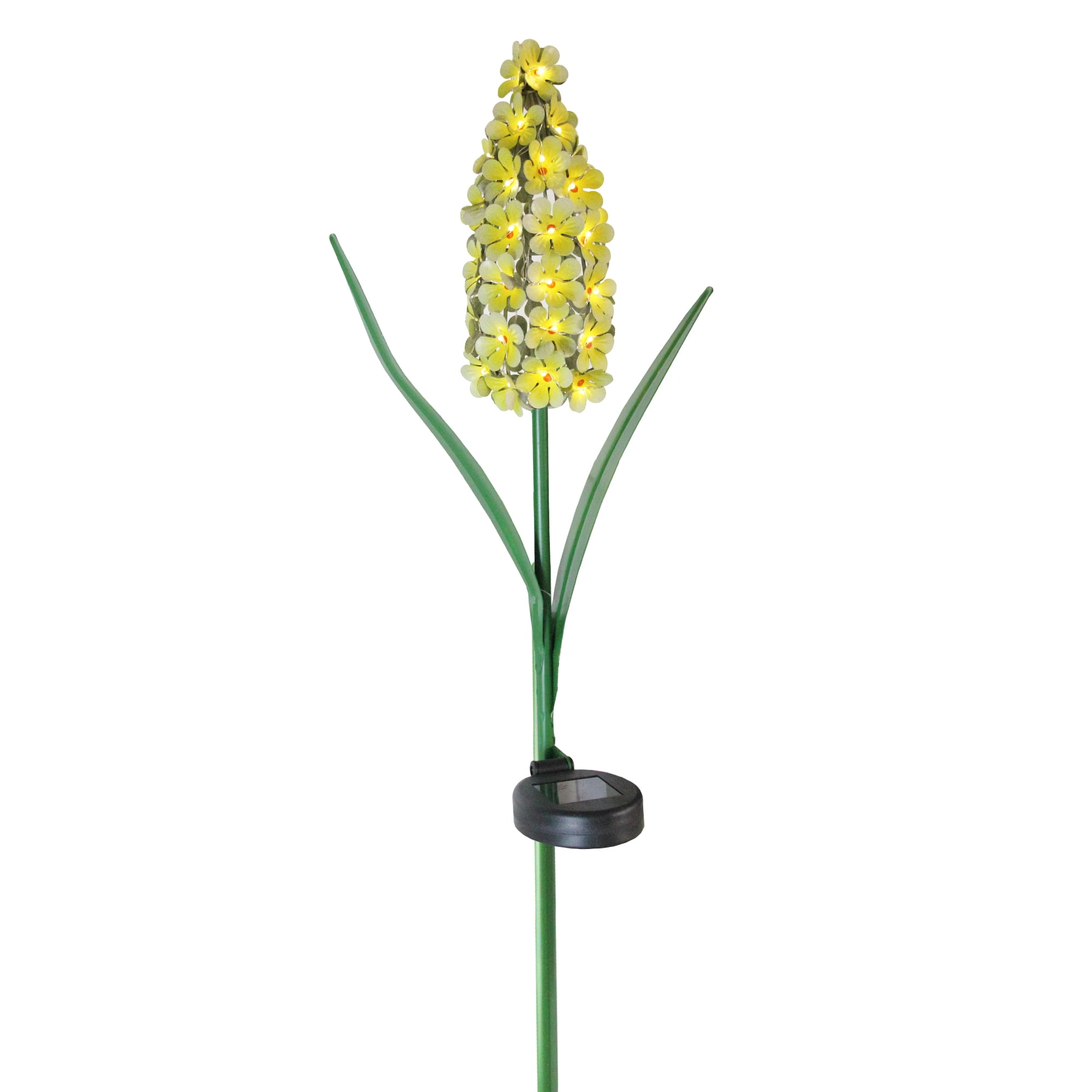Gerson Mallow Solar Lighted Flower Outdoor Decoration - 42" - Yellow ...