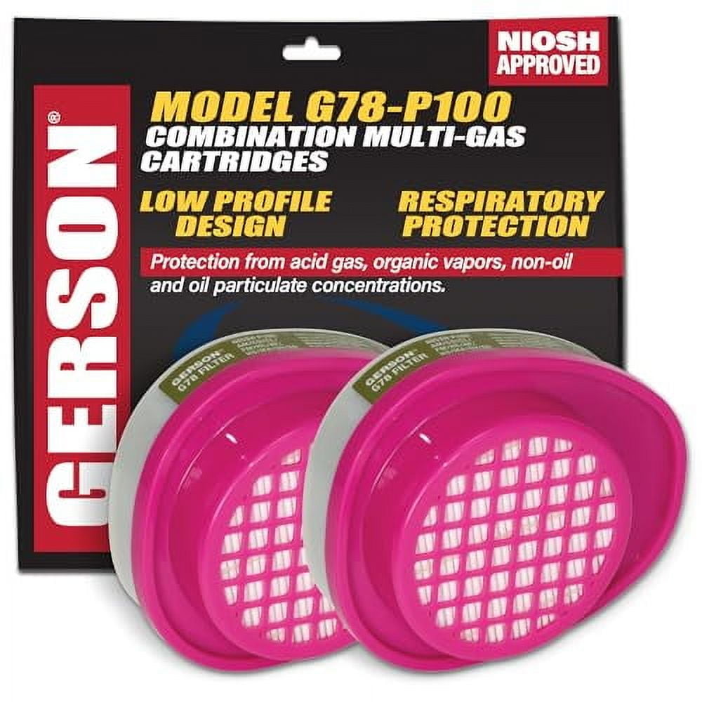Gerson NIOSH G78 Multi-Gas P100 Combination Cartridge Pair - Walmart.com