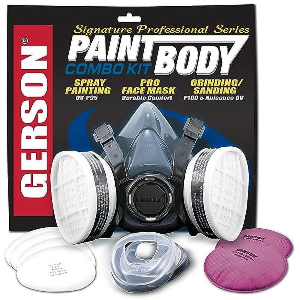 Gerson NIOSH Paint and Body Combo Kit Half Mask With Replaceable OV/P95 ...
