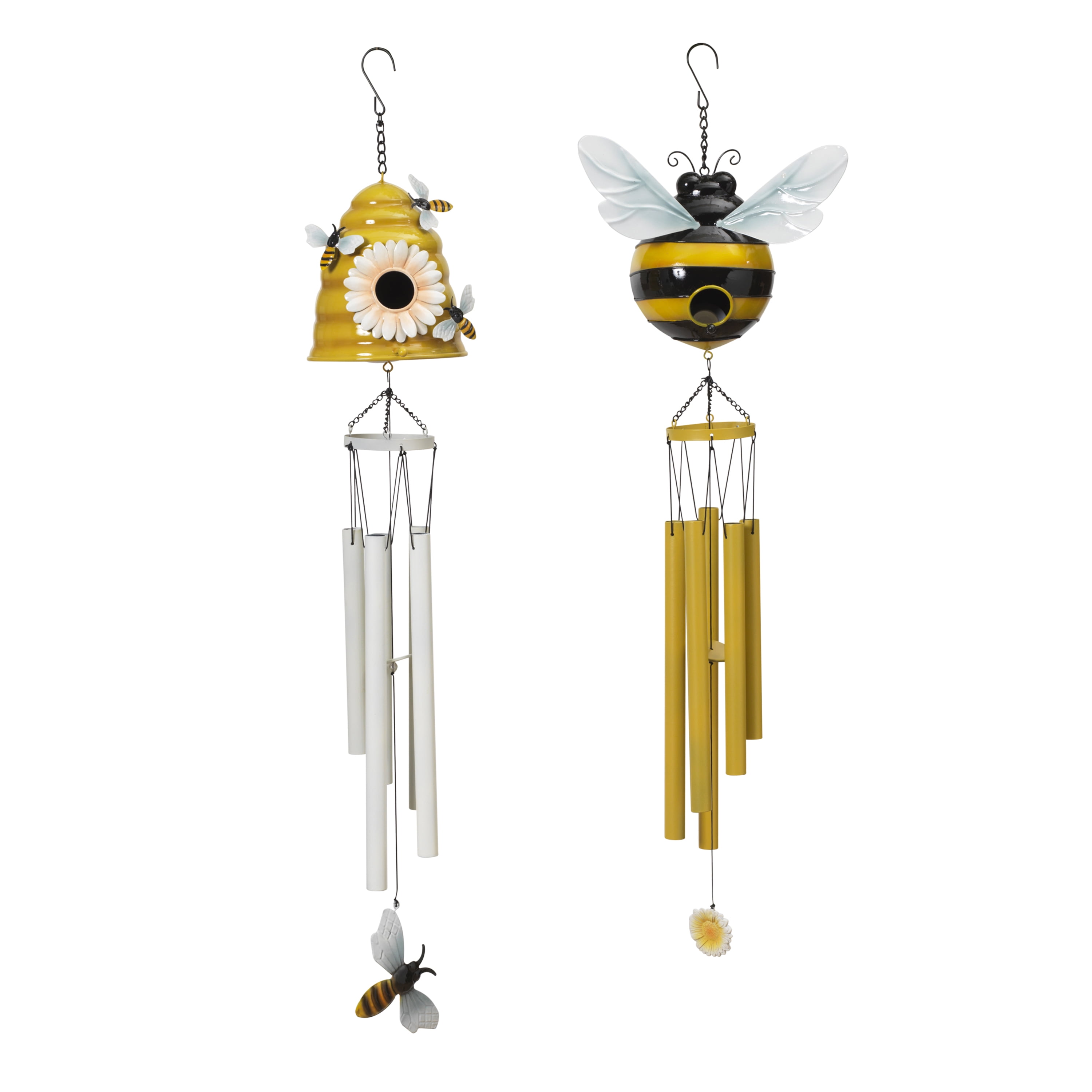 32.4 Metal Beehive and Bee Bird House Wind Chime - Walmart Business ...