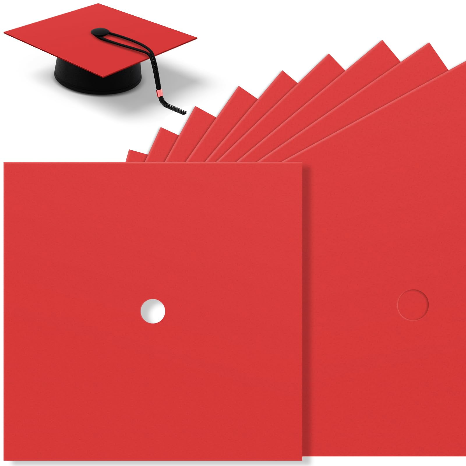 Gersoniel 12 Pcs Graduation KEF16 Grad Cap Decorations Construction ...