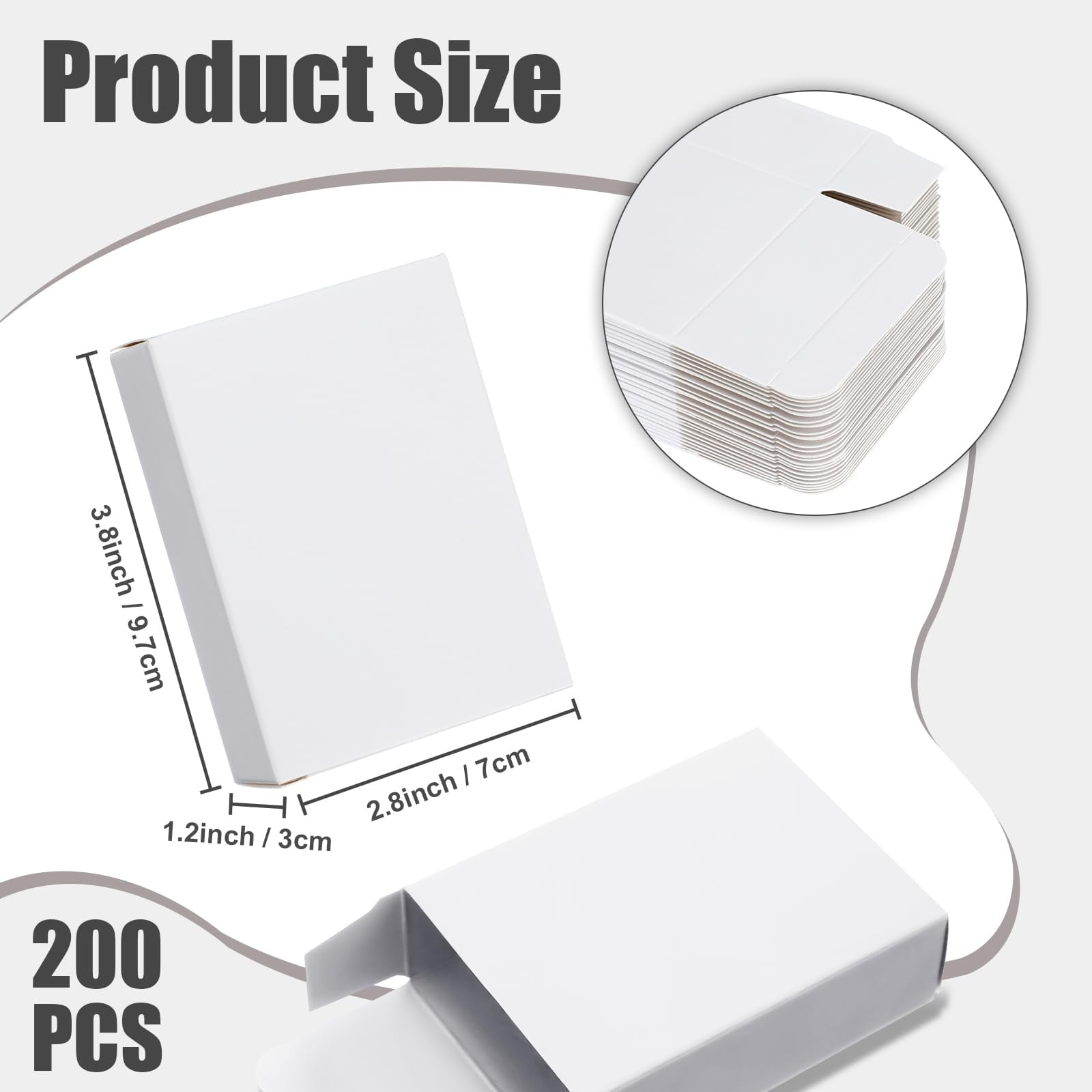 Gersoniel 200 Pcs Kraft Soap Boxes Packaging H2FSDfor Homemade Soap No ...