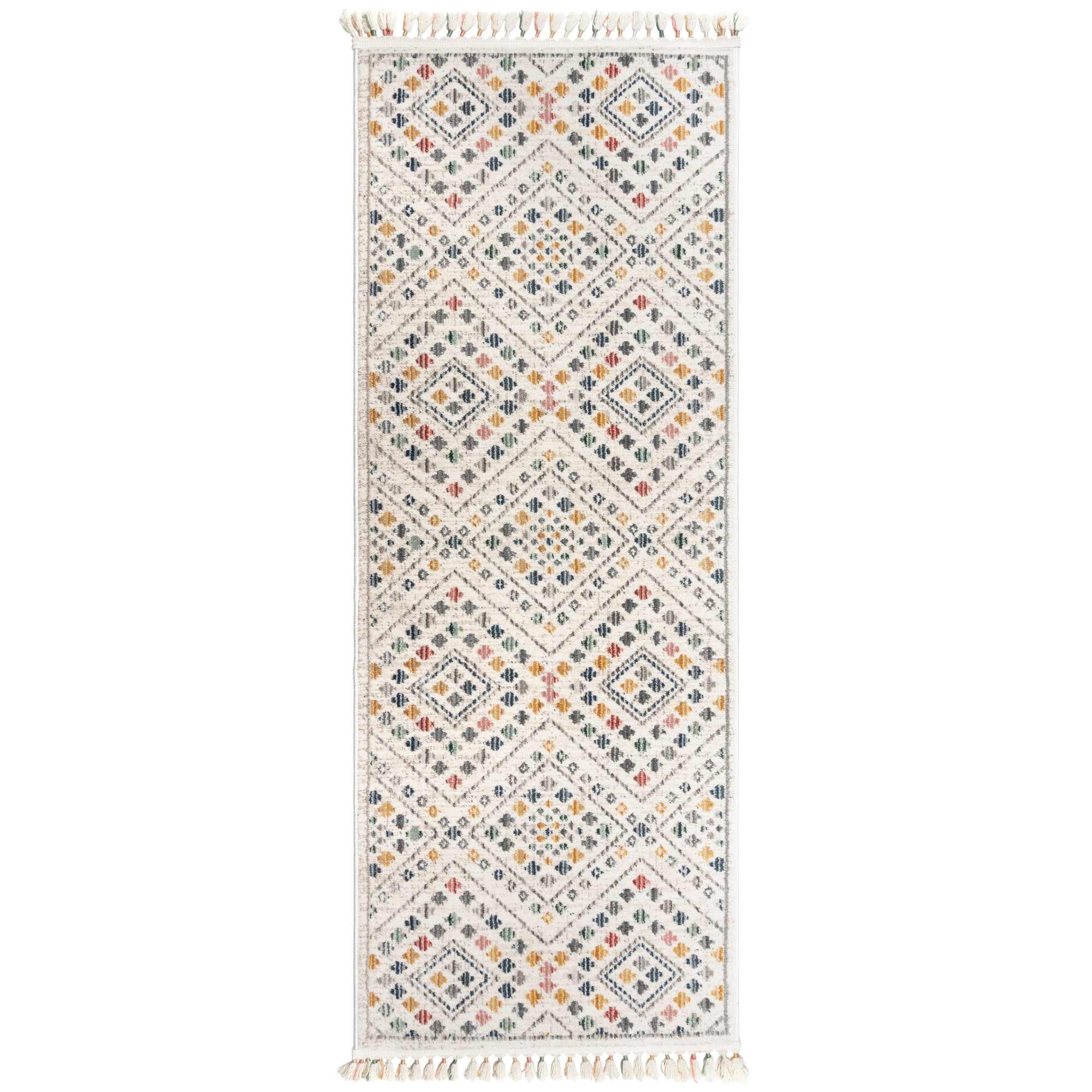 Gertmenian Amiens Nizar Moroccan Bohemian Diamond Tribal Ivory Indoor ...