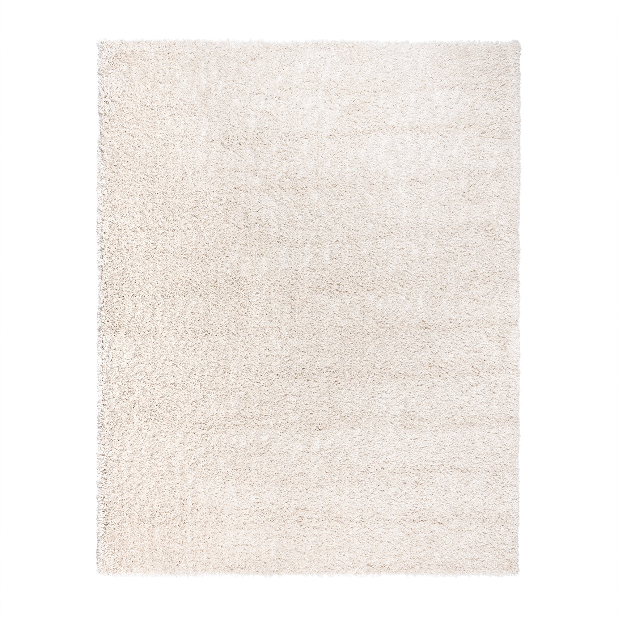 Gertmenian Anjou Solid Shag Solid Color Ivory Indoor Area Rug, 5x8 ...
