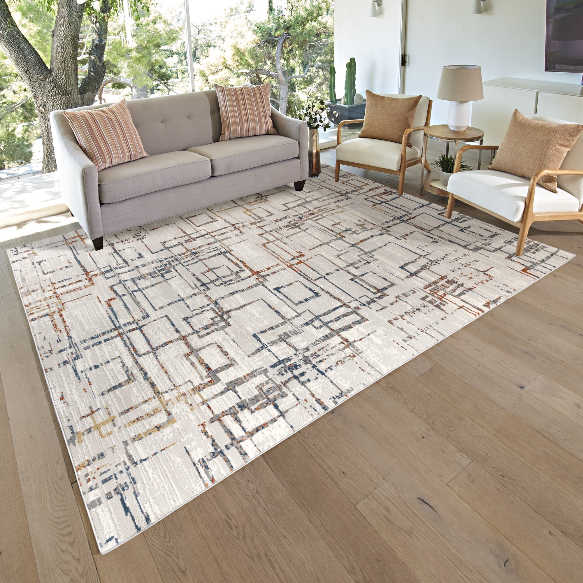 Gertmenian Baku Novah Modern Abstract Beige Soft Polypropylene ...