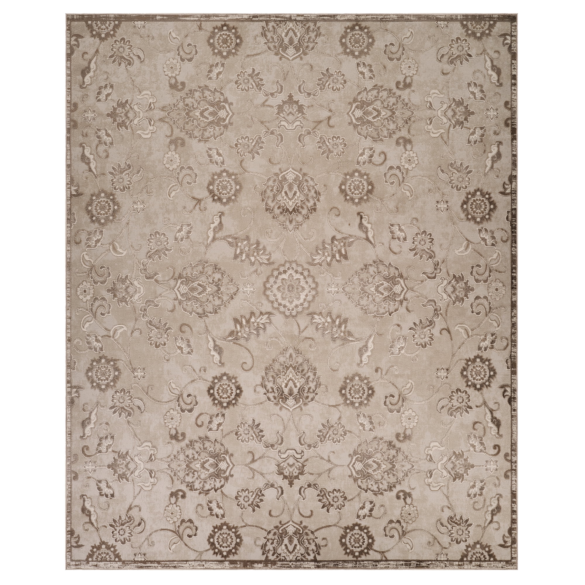 Gertmenian Bloom Jolene Transitional Floral Beige Area Rug, 6x9 ...