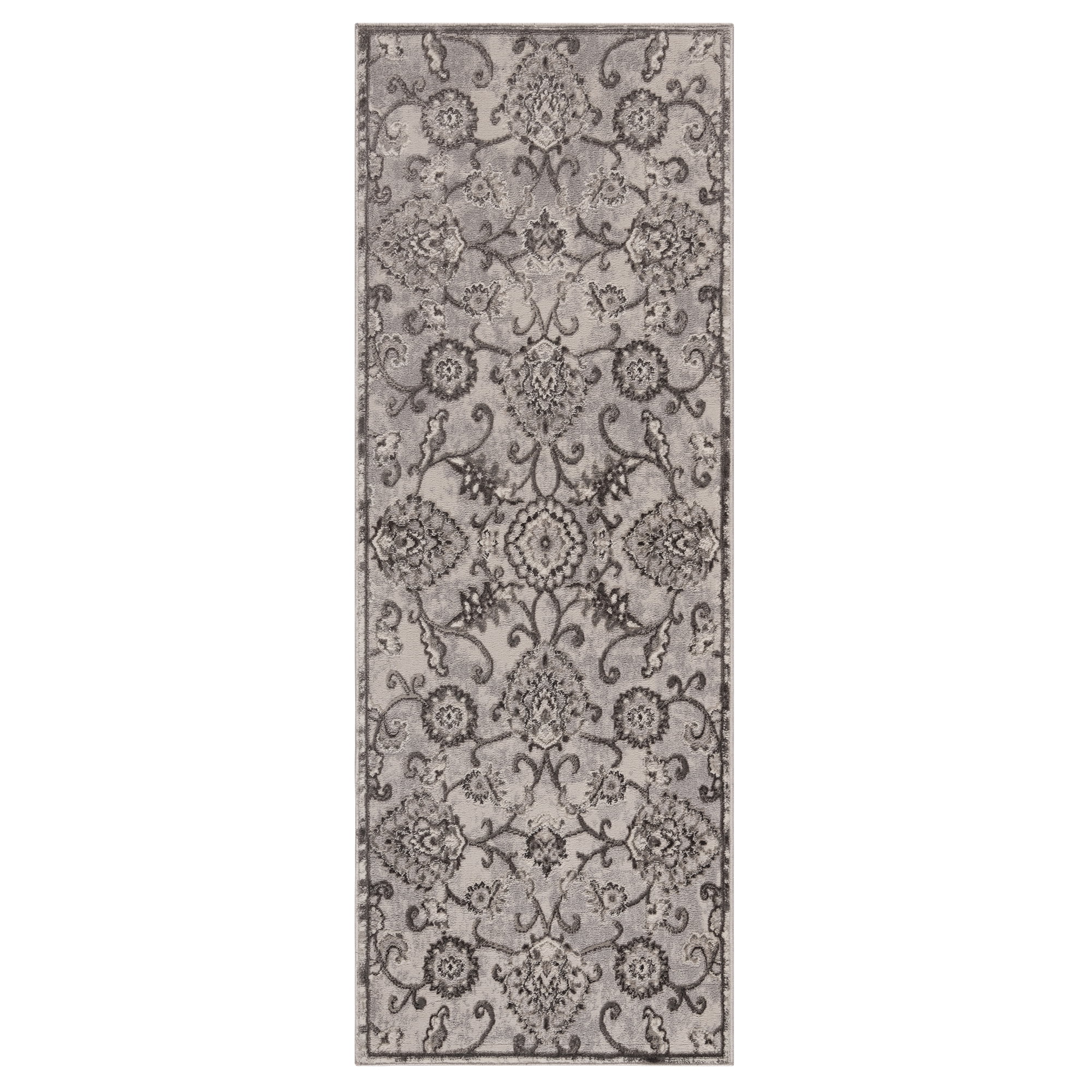 Gertmenian Bloom Jolene Transitional Floral Gray Area Rug, 2x6 ...