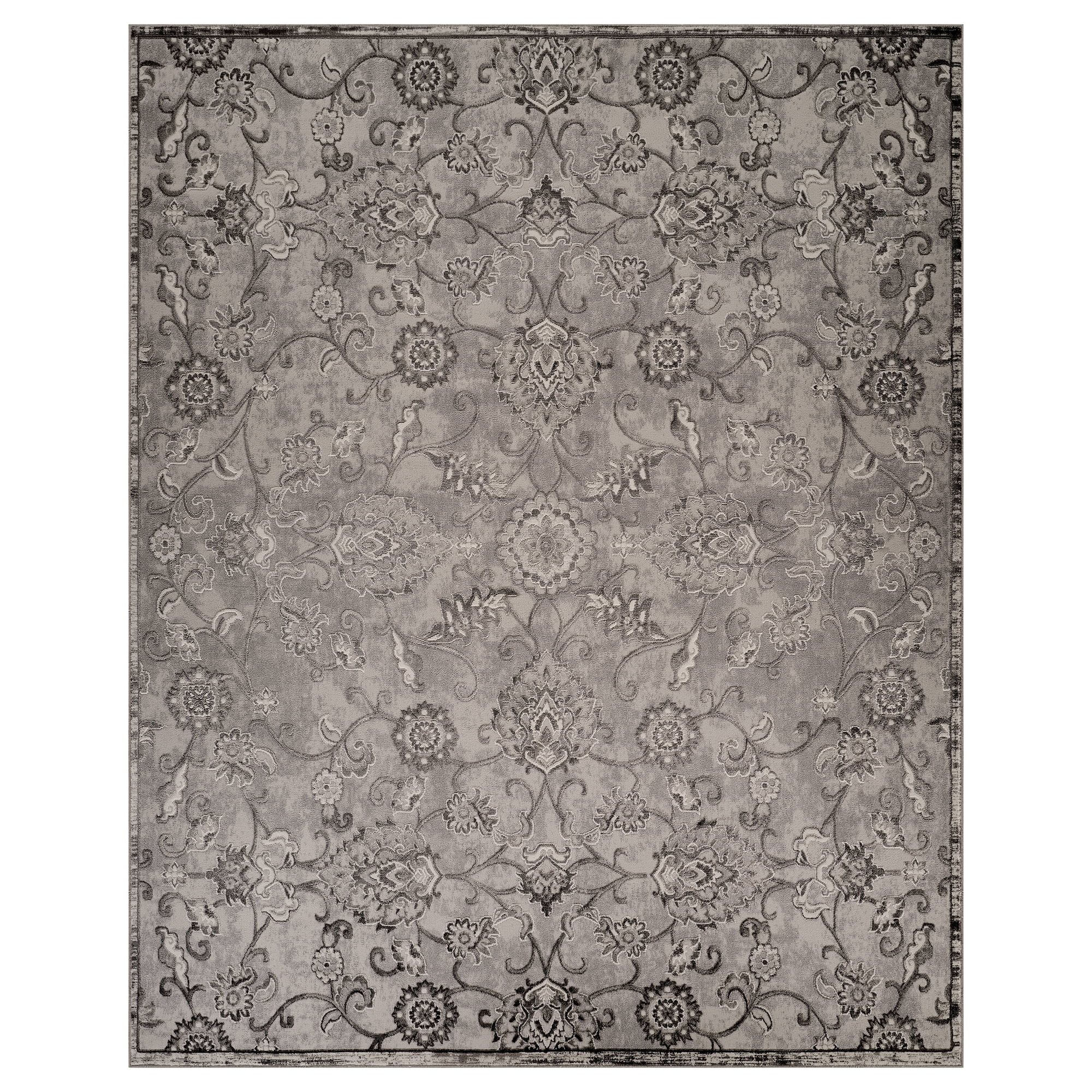Gertmenian Bloom Jolene Transitional Floral Gray Area Rug, 8x10 ...