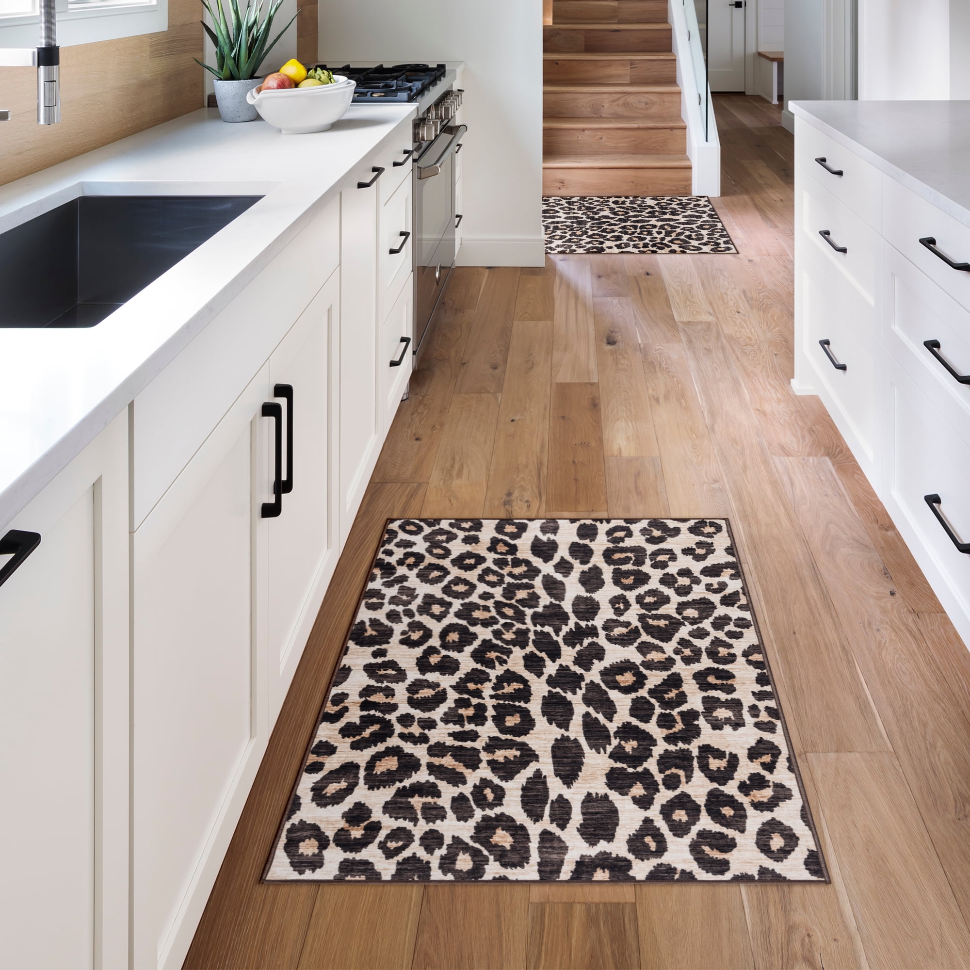 Gertmenian Crystal Print Lennie Modern Animal Print Leopard Area Rug ...