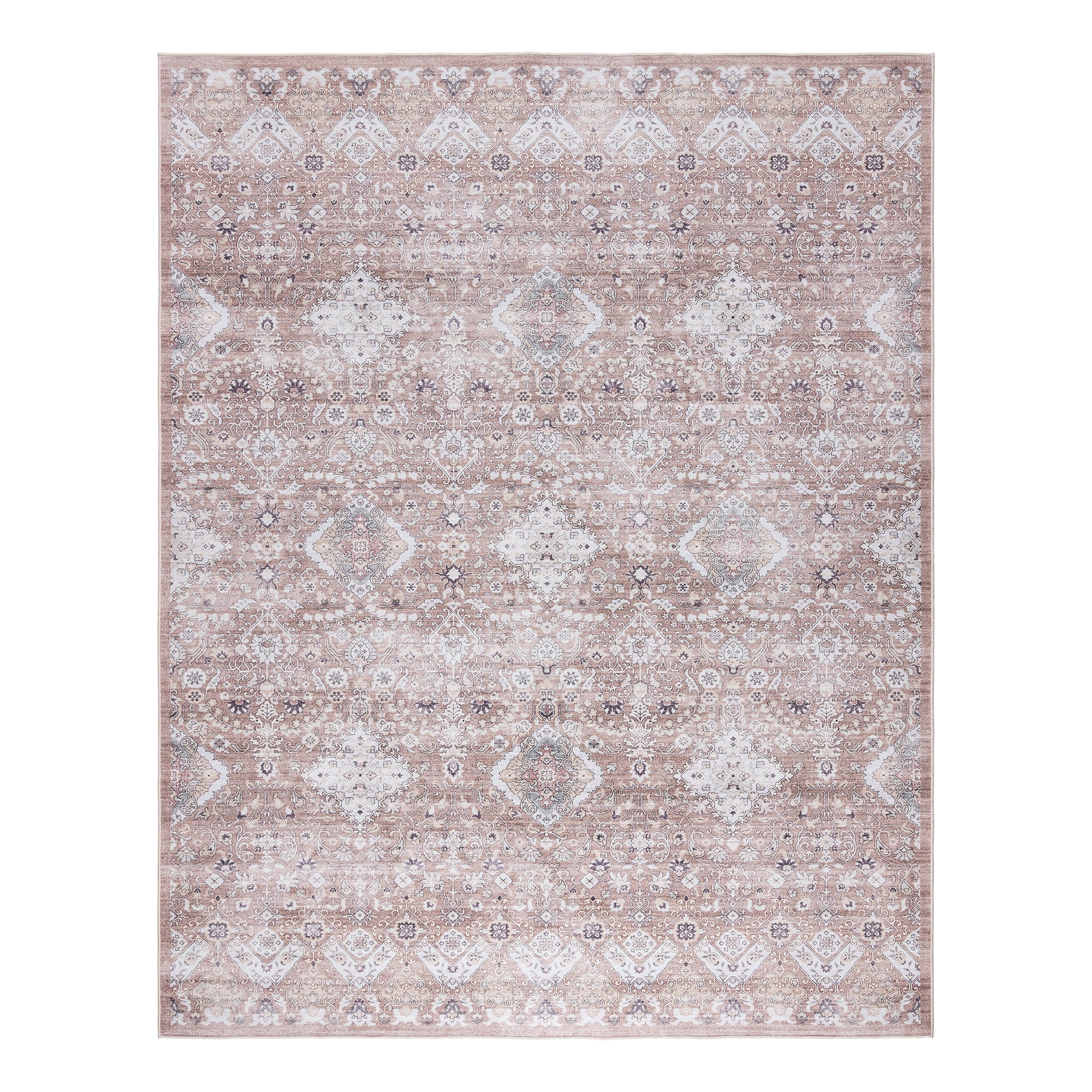 Gertmenian Crystal Print Tanis Traditional Moroccan Beige Non-Slip ...