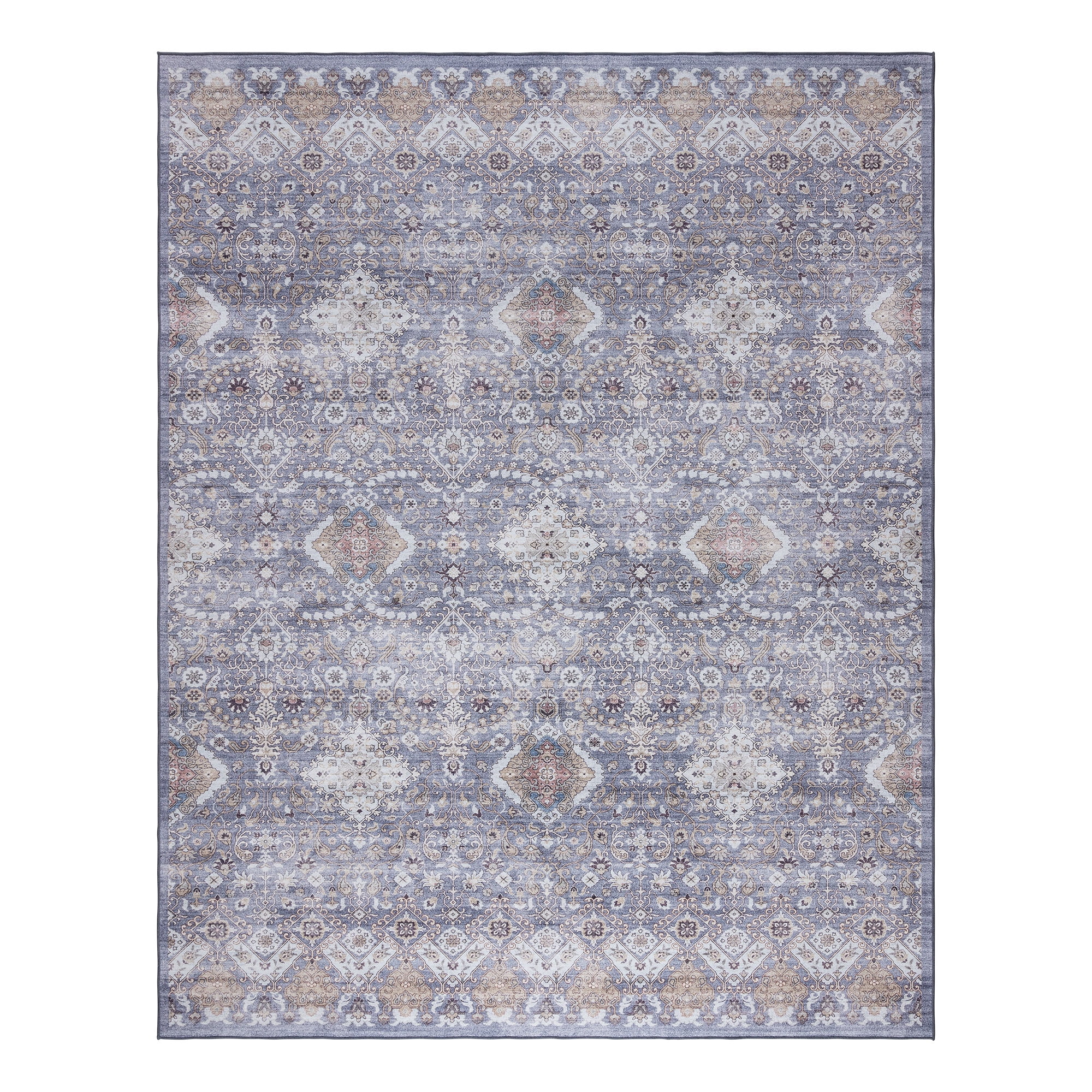 Gertmenian Crystal Print Tanis Traditional Moroccan Gray Washable ...