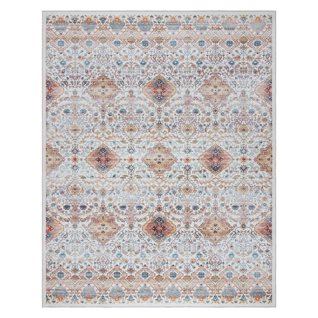 Gertmenian Crystal Print Tanis Traditional Moroccan Ivory Non-Slip ...