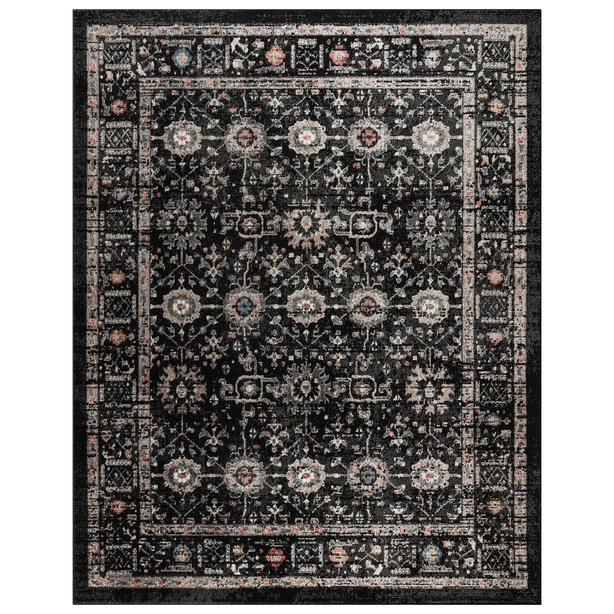 Gertmenian Heirloom Dov Transitional Oriental Black Indoor Area Rug ...