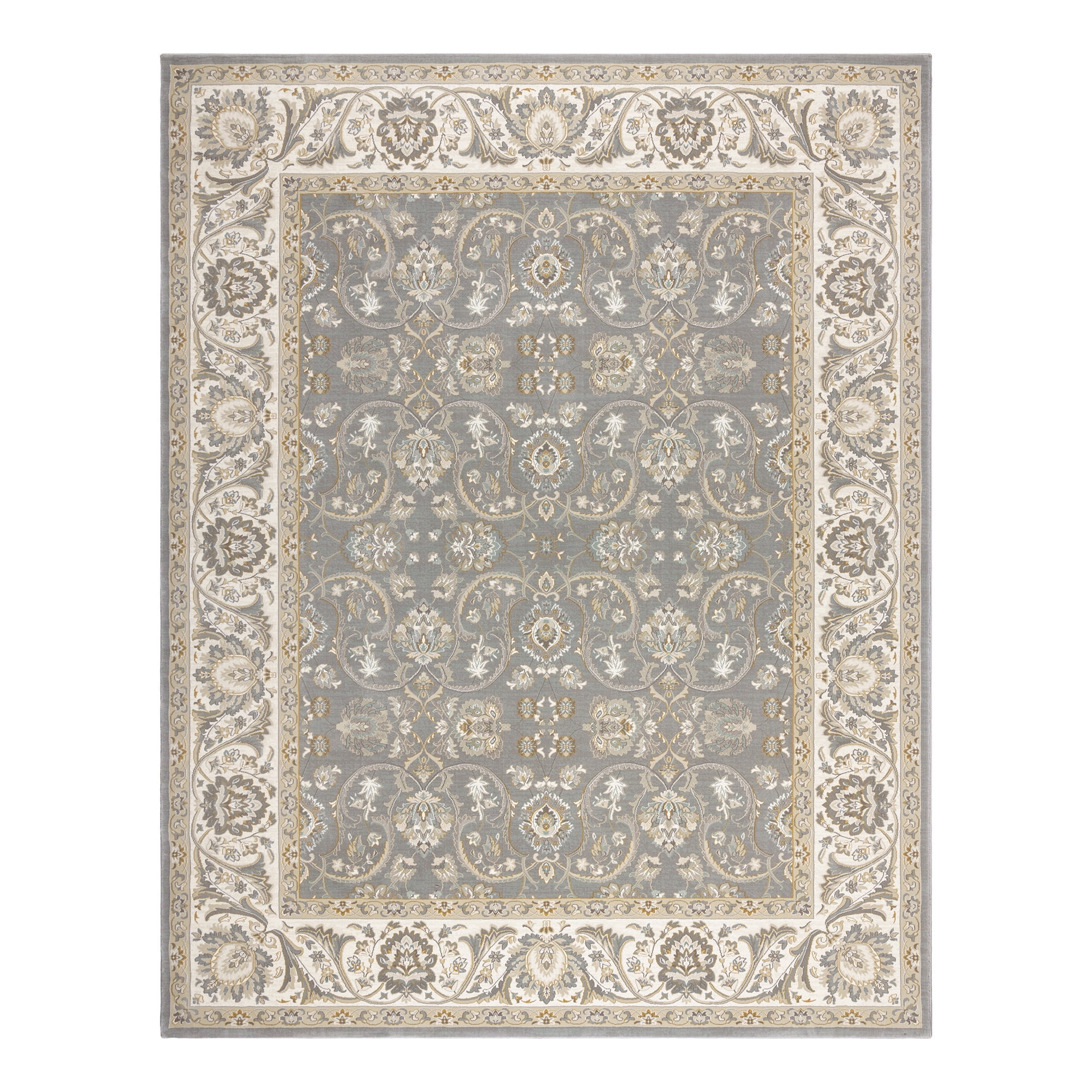 Gertmenian Majestic Croft Traditional Floral Gray Indoor Area Rug, 6x9 ...