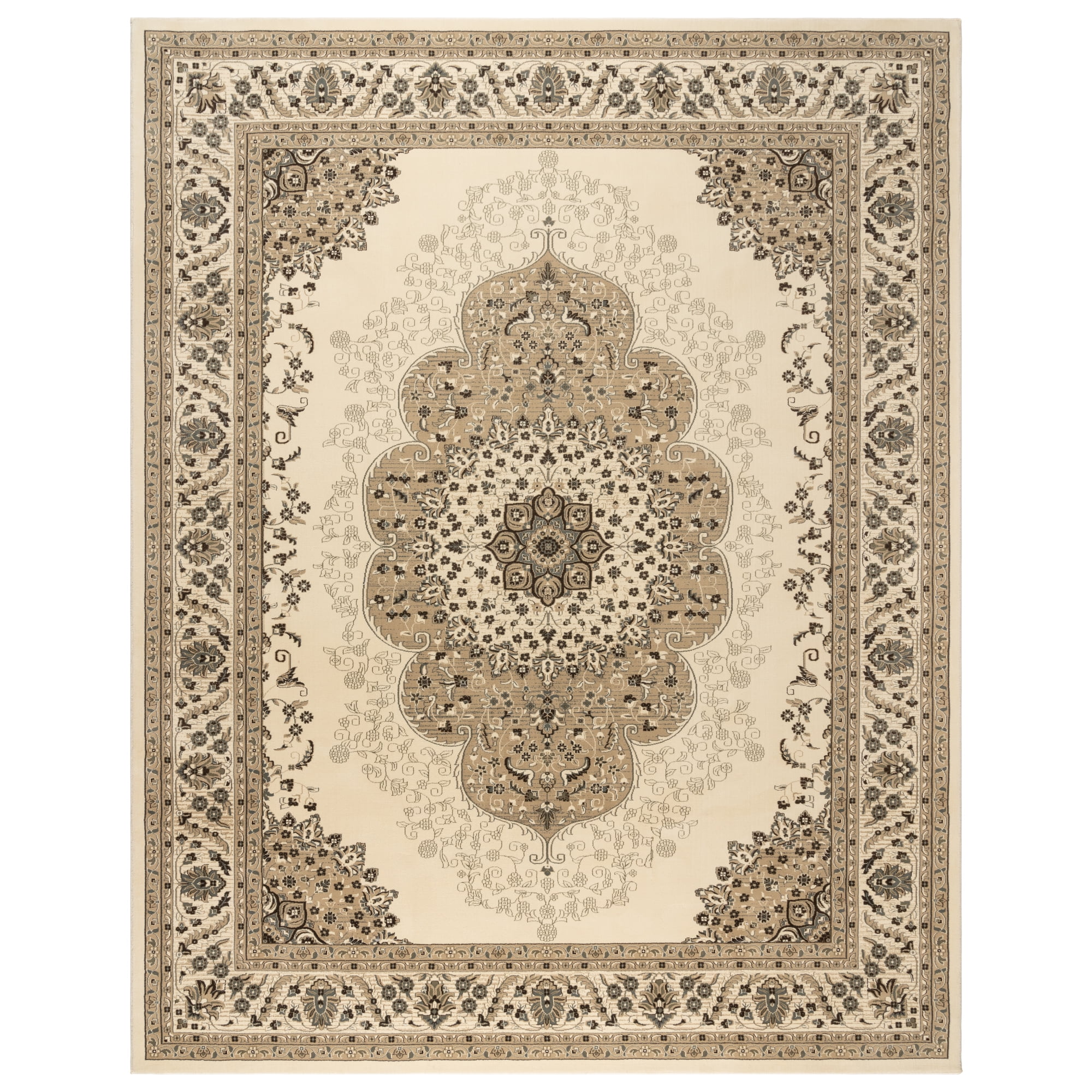 Gertmenian Majestic Ravina Traditional Oriental Ivory Indoor Area Rug ...