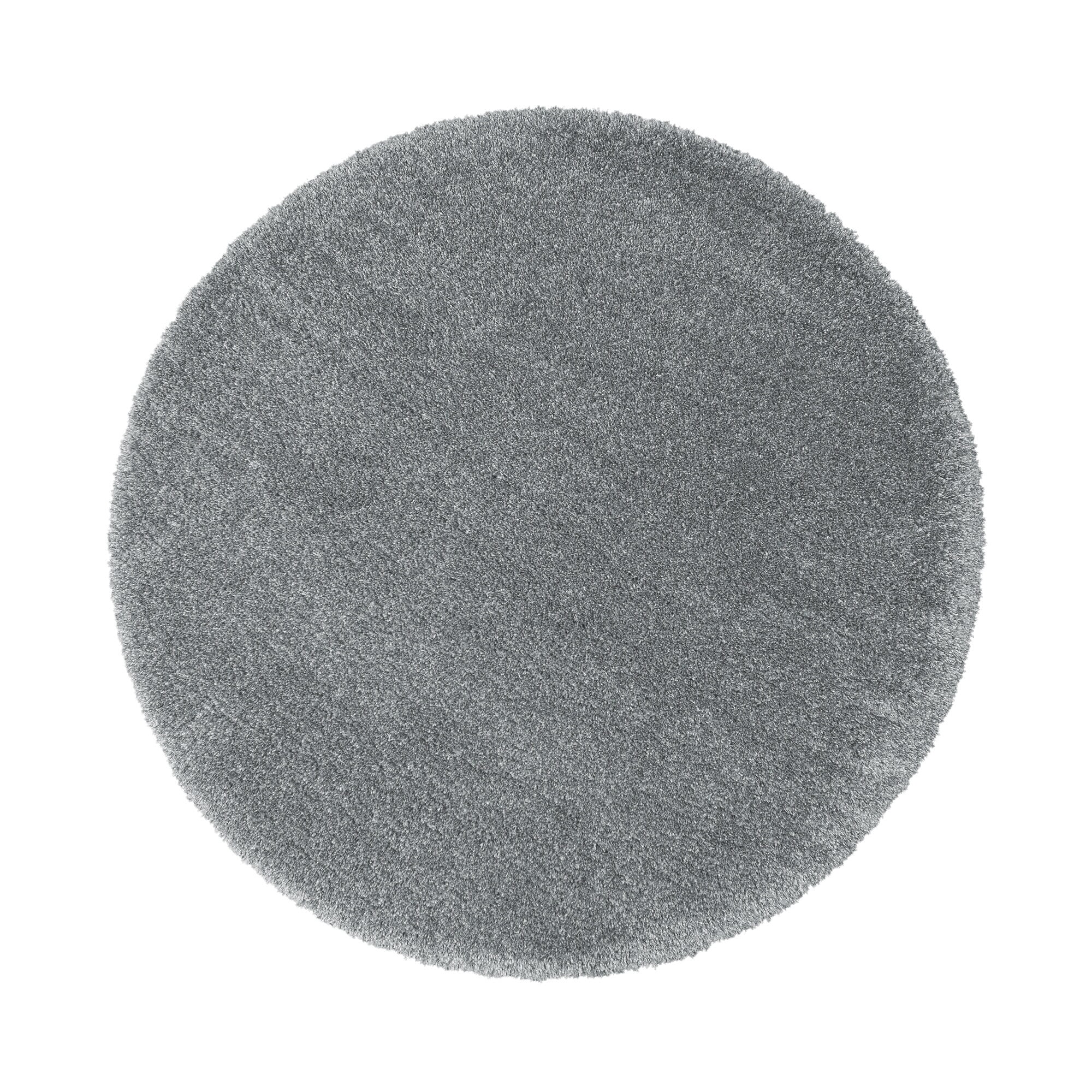 Gertmenian Ultimate Shag Solid Color Smoke Indoor Area Rug, 8' Round ...