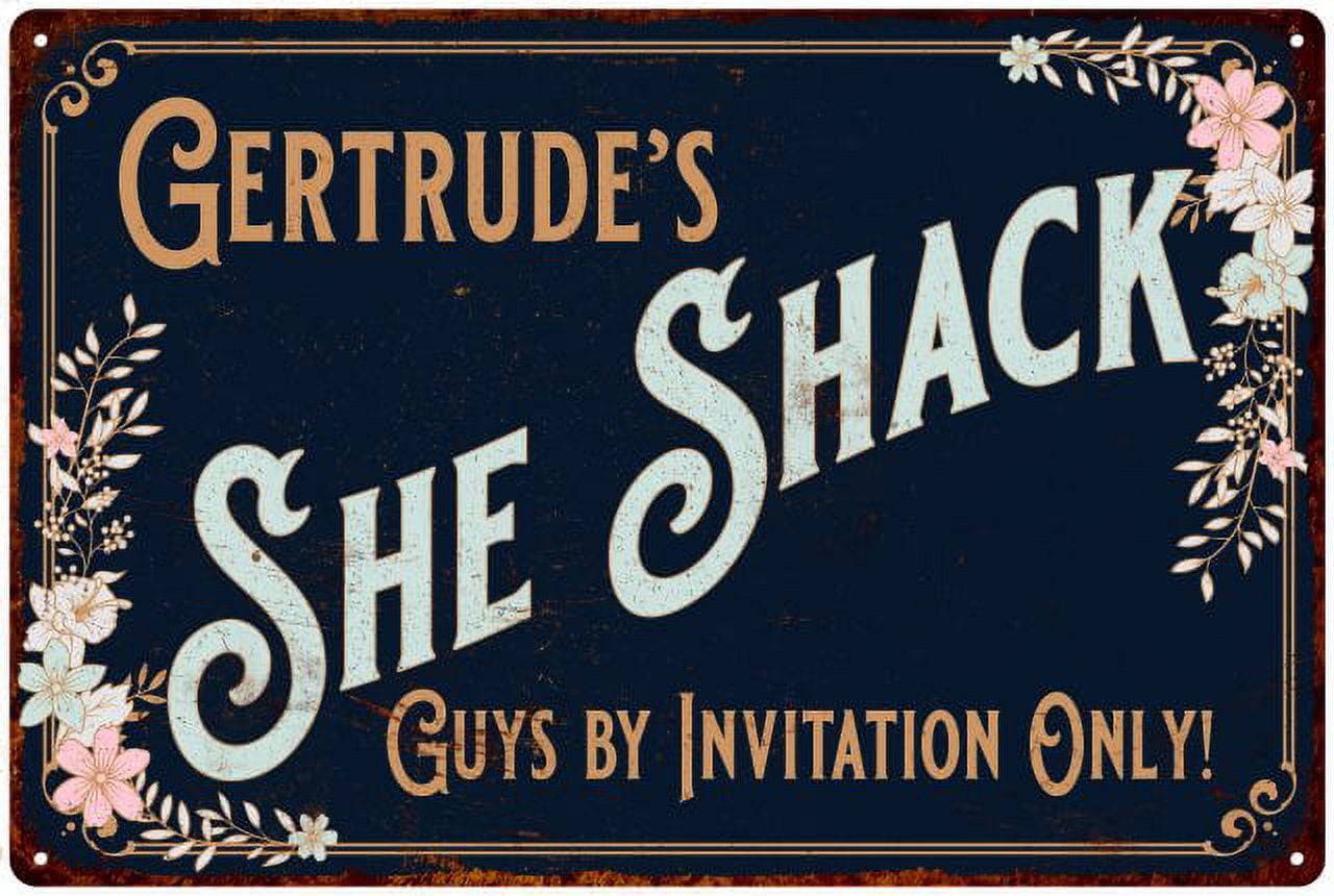 Gertrude's SHE SHACK Gift Sign Metal Wall Decor 8x12 Mom 108120060210 ...