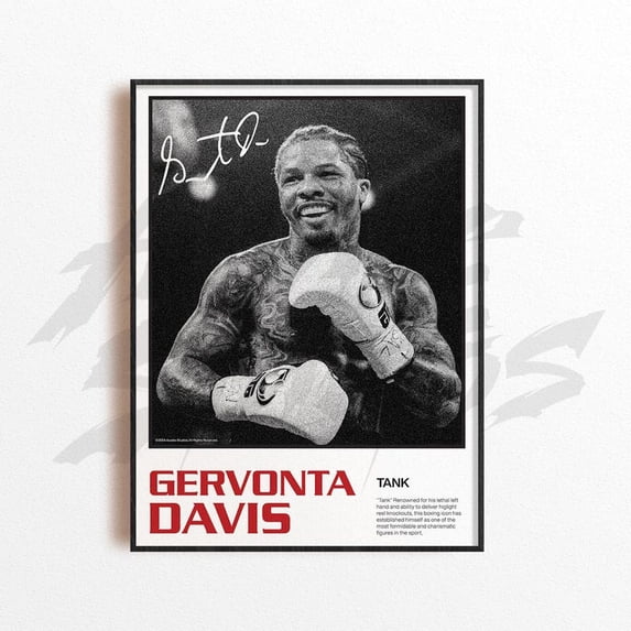 Gervonta Davis Boxing Portrait Poster Champion Sports Wall Decor Size ...