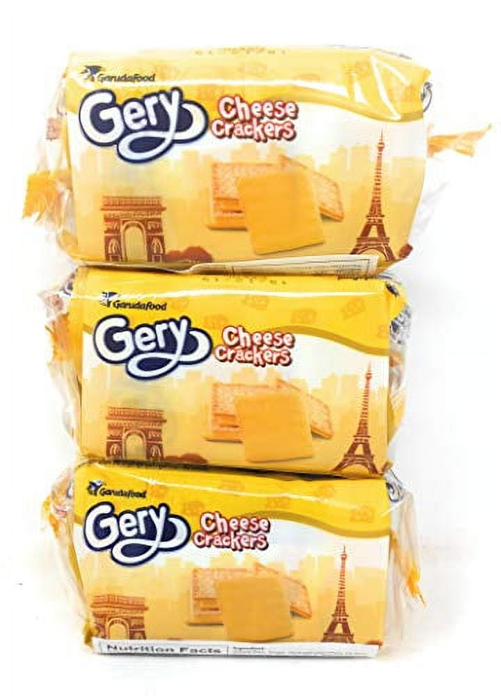 Gery Cheese Crackers Net Wt. 3.5oz (100g) 5 Sachets per Pack, 3 Pack ...