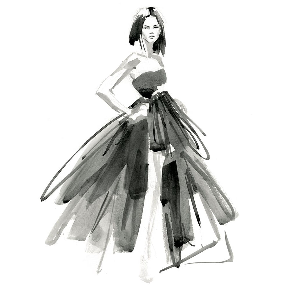 Gestural Evening Gown I Poster Print - Jennifer Paxton Parker (18 x 24 ...