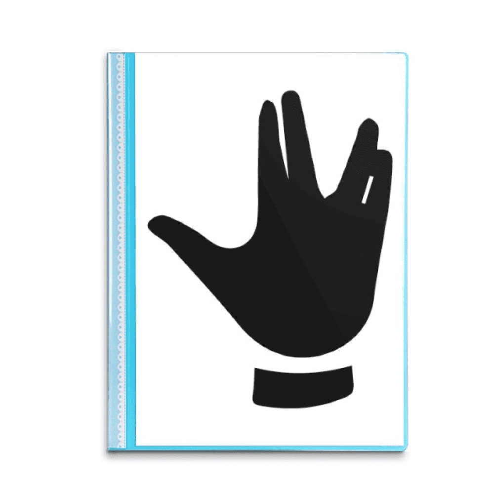 Gesture Pattern Black Outline Book Sheet Protectors Portfolio Binder ...
