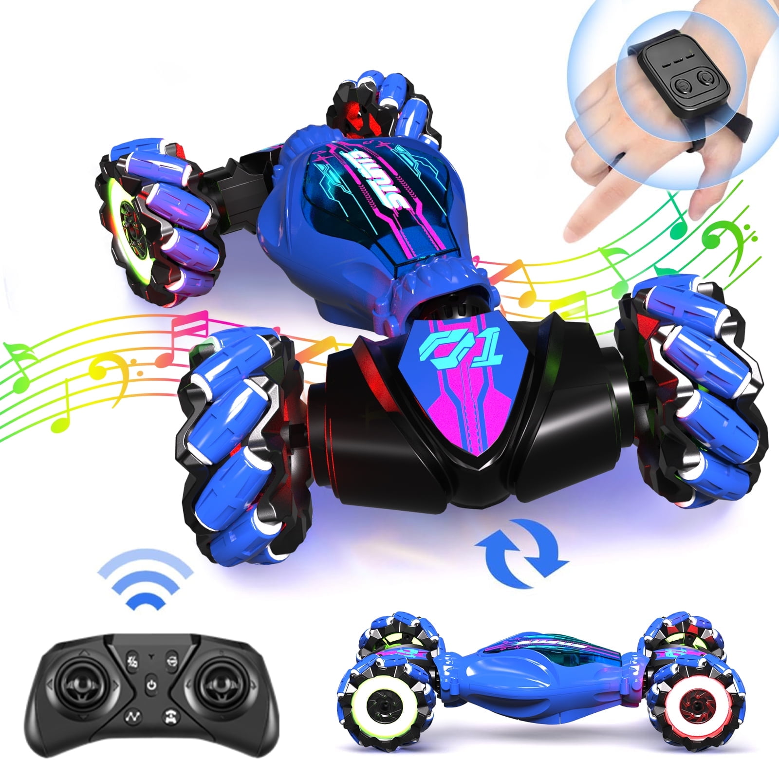 Gesture RC Car, 2.4GHz 4WD Gesture Sensing RC Stunt Car Toys, Drift ...