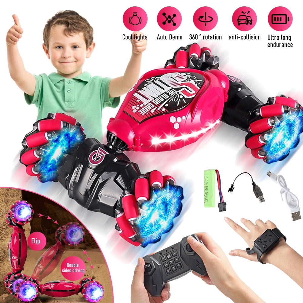 Gesture Sensing RC Stunt Car,2.4GHz 4WD Double Sided 360°Rotating Off ...