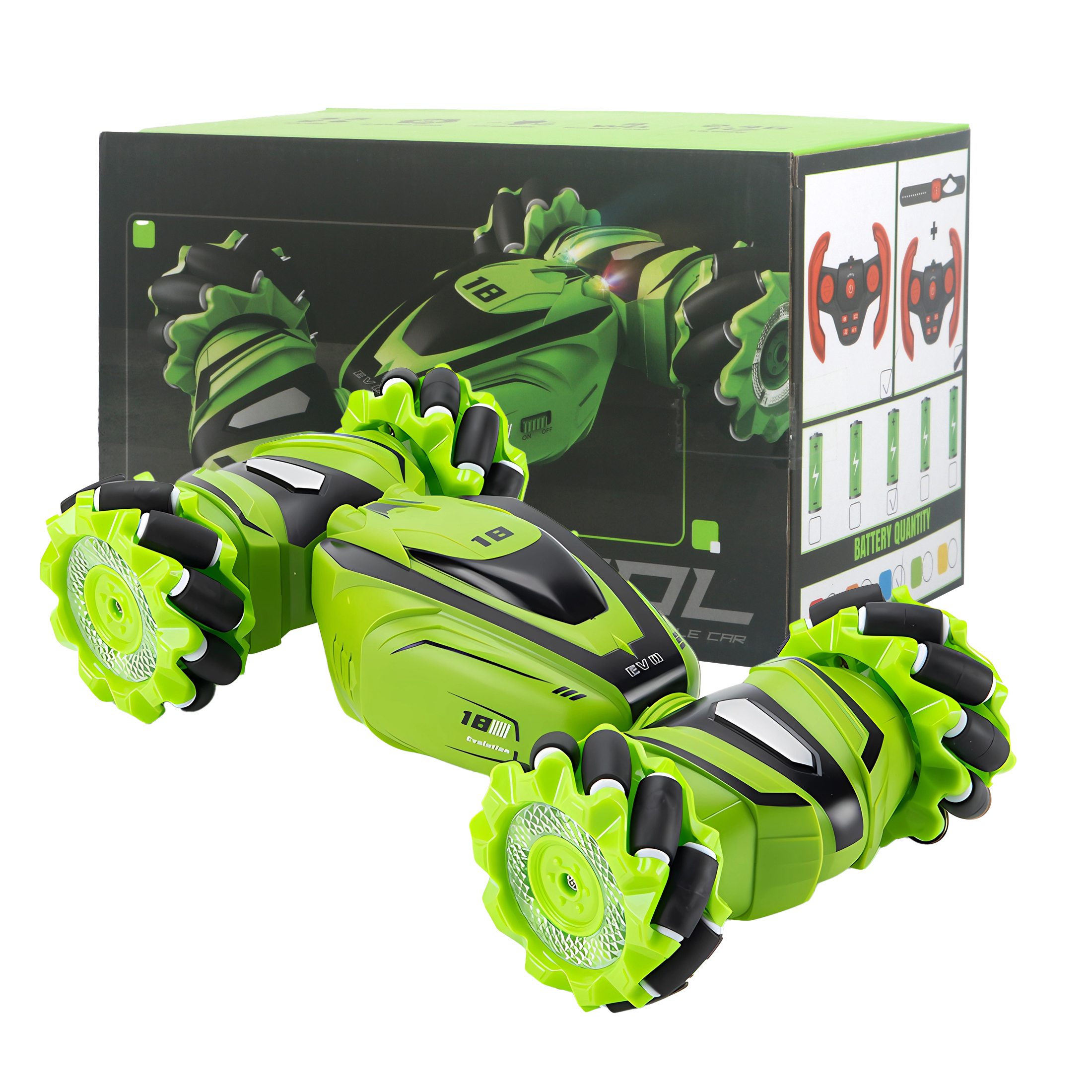 Gesture Sensing RC Stunt Car 4WD 2.4GHz Drift Twist Car Toy Off-road ...