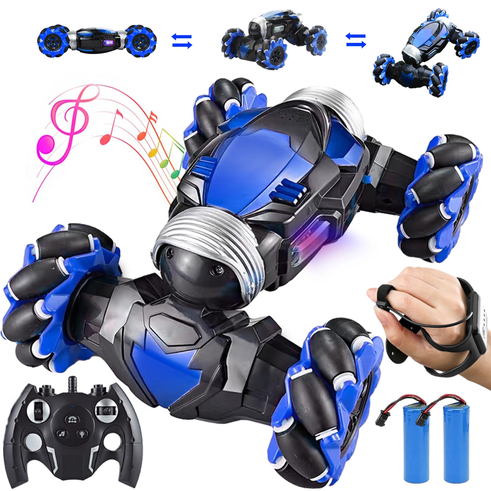 Gesture Sensing RC Stunt Car with Light & Music, Gesture RC Car, Hand ...