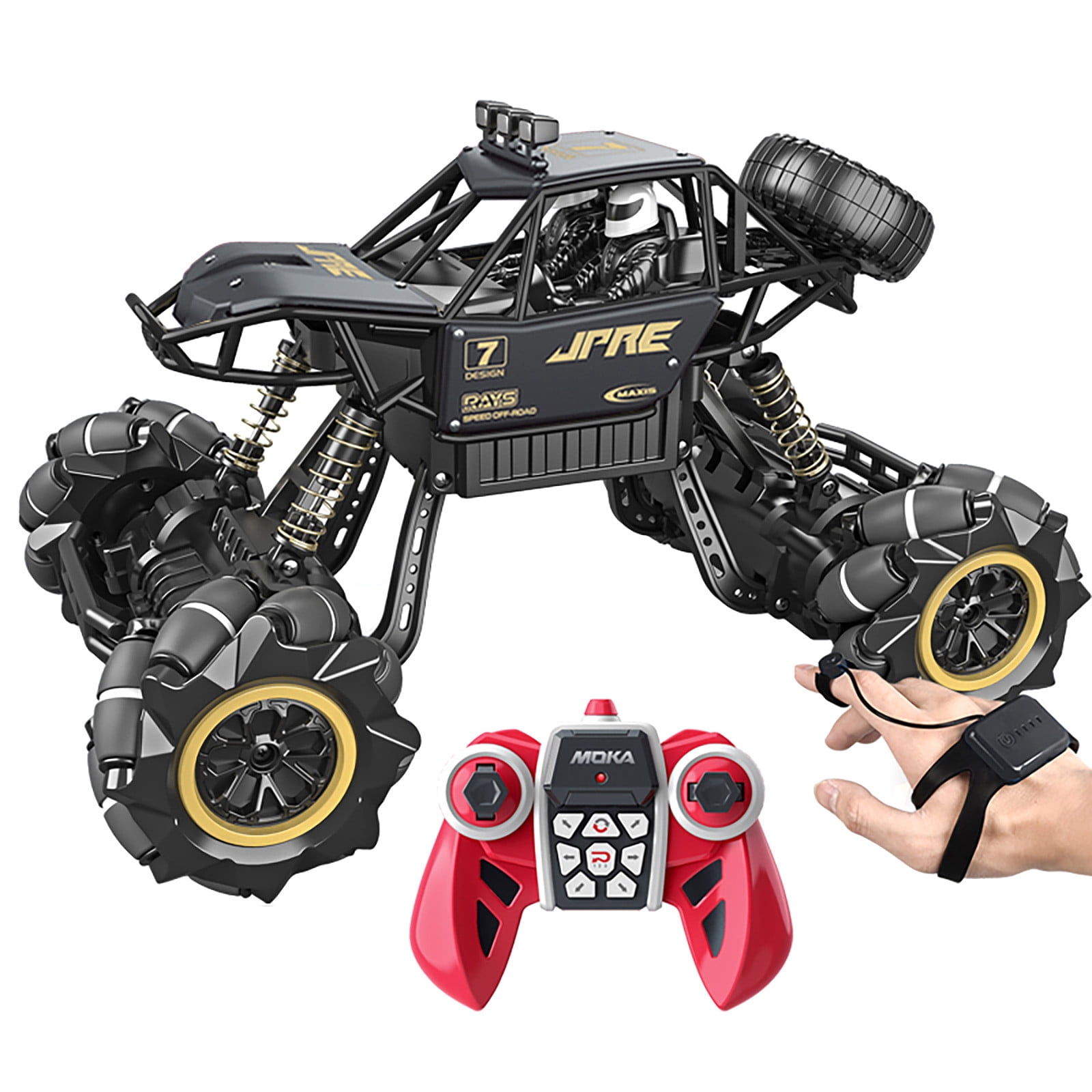 Gesture Sensing RC Stunt Car - Remote Control Car RC Cars, 360° Rotating Rechargeable Transform ...