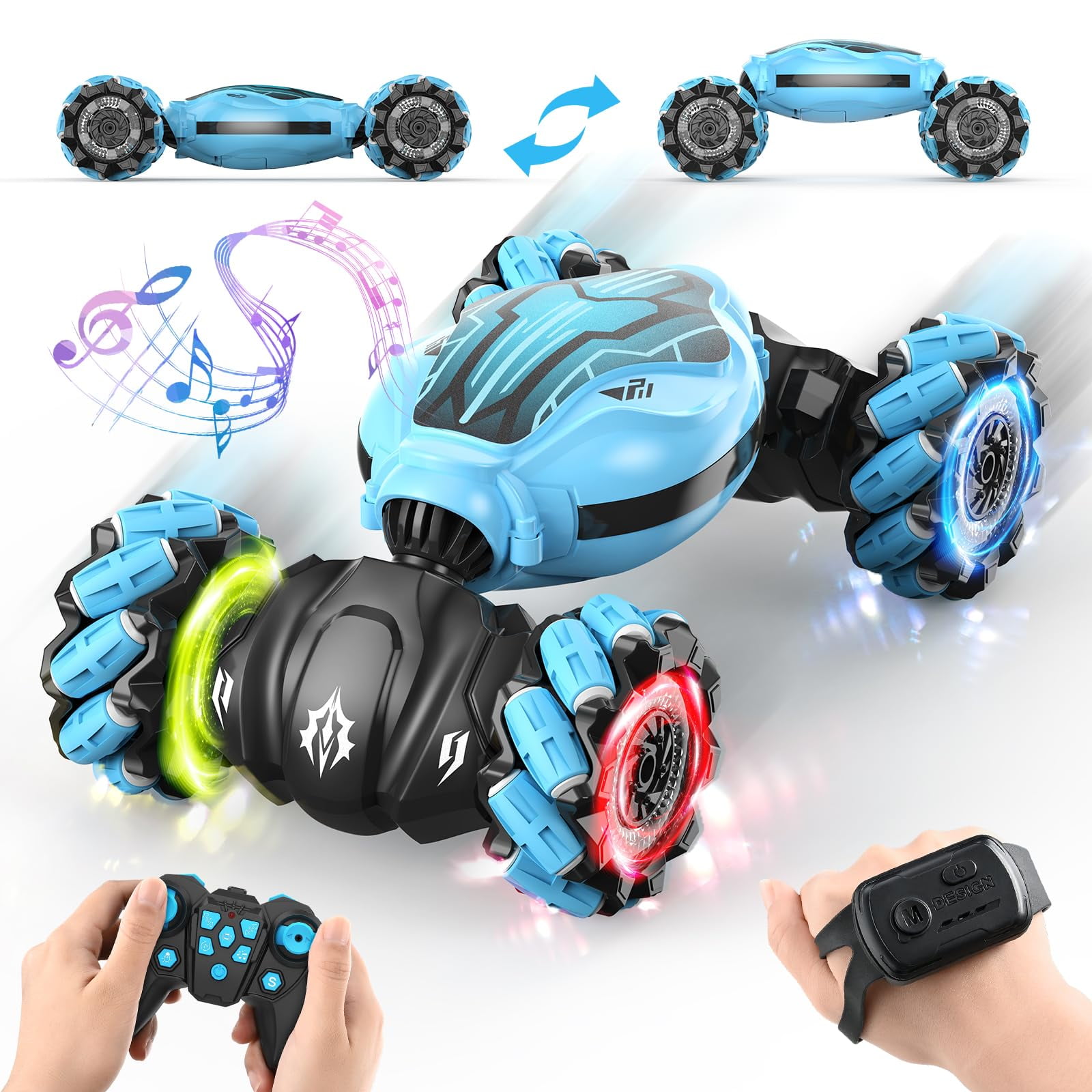 Gesture Sensing RC Stunt Car, Toys for Boys Girls 6-12, 4WD 2.4GHz ...