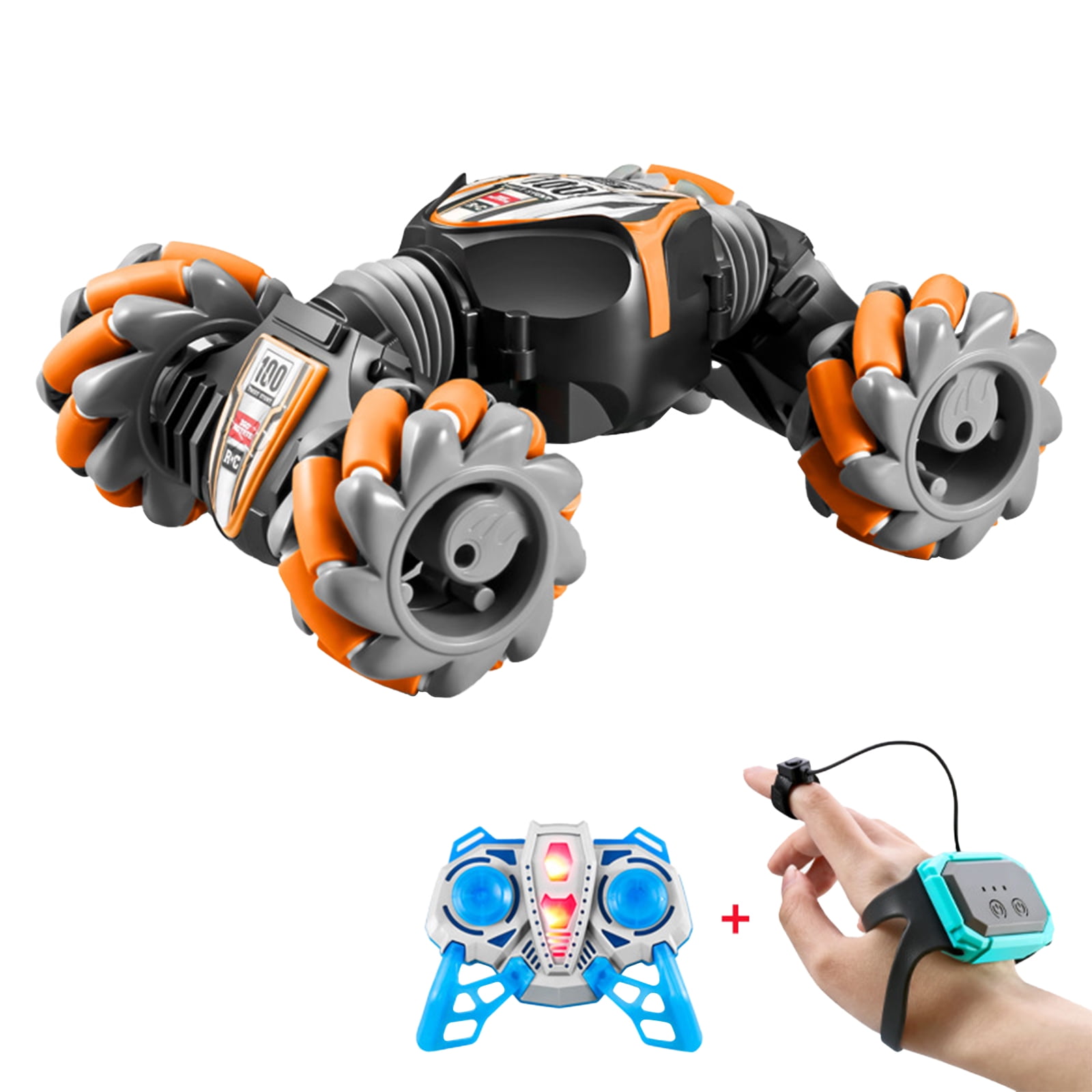 Gesture Sensing Stunt Car with Light Music Tail Spray Rotating Off Road ...