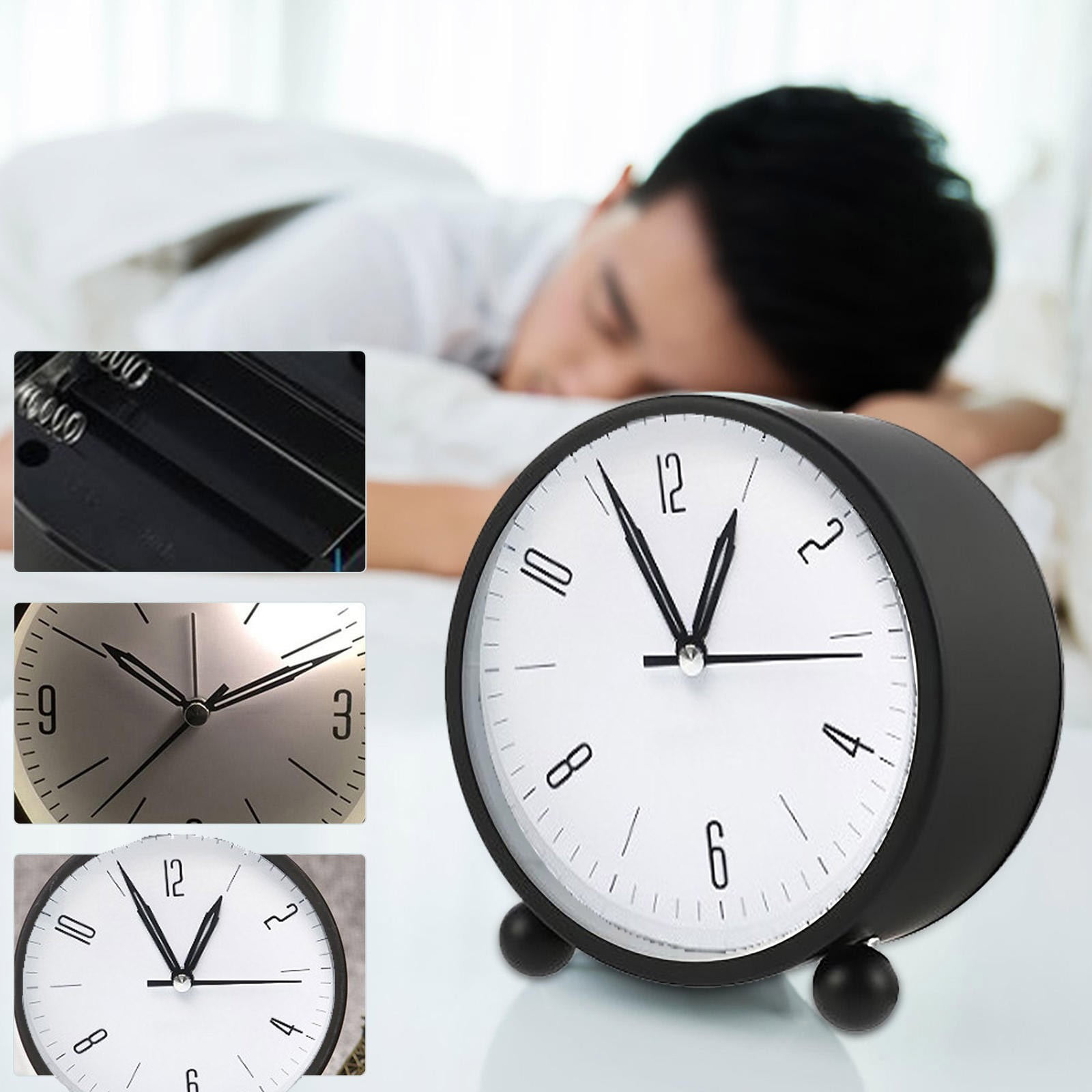 Gestures Timer Alarm Clock Battery Powered Desk Bedside Clock With ...