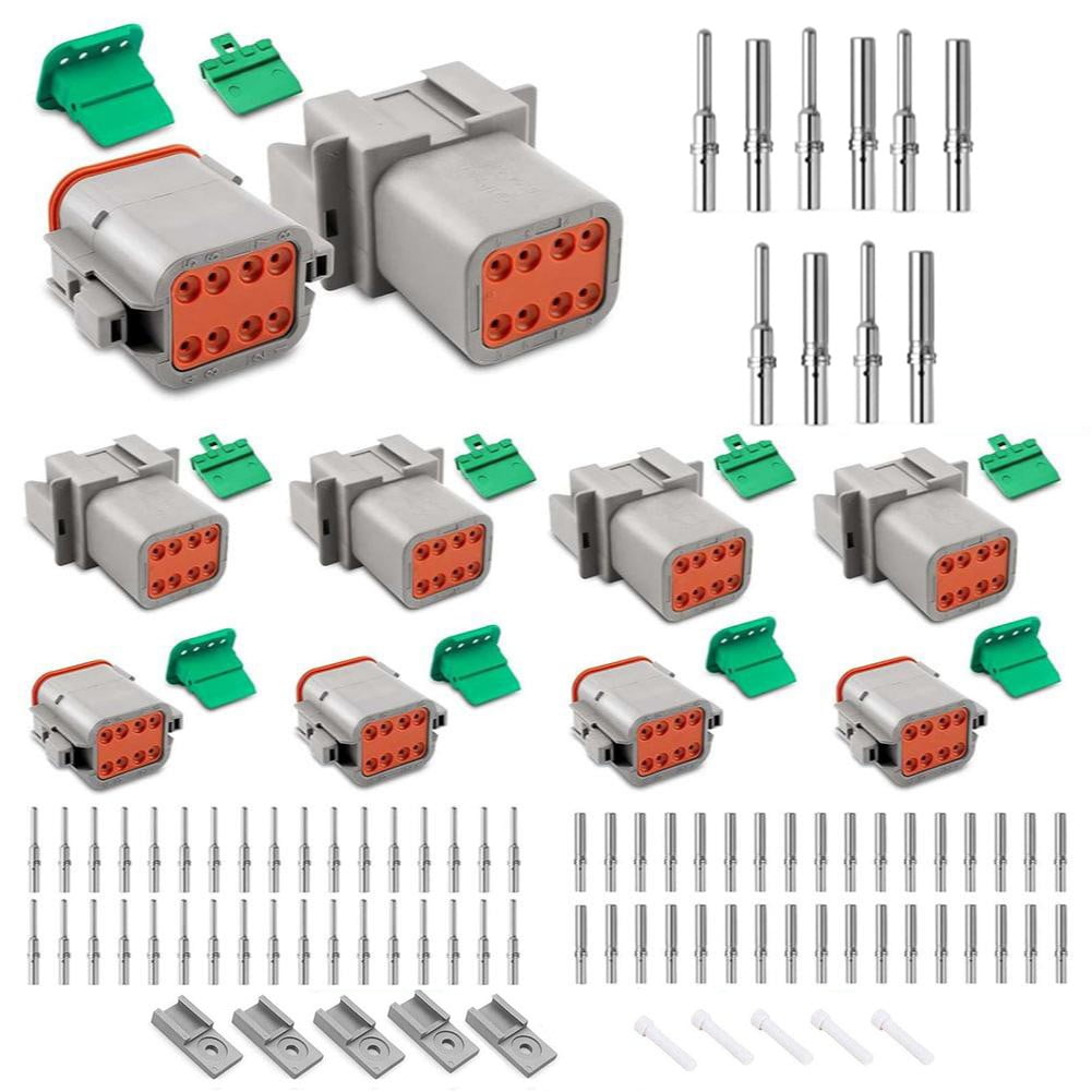 Gesuoke Gray IP68 Waterproof DT Connectors 5 Sets with Terminal kit ...