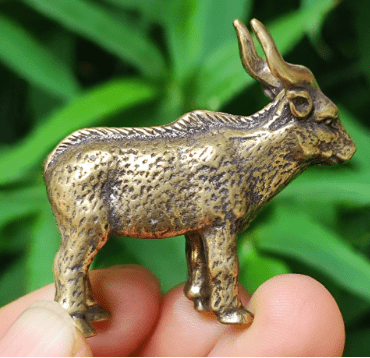 Get 2 Copper art Ferocious brass fine Takin sheep statue,Wild anmimal ...