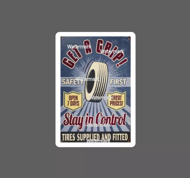 Get A Grip Sticker Tires Retro Waterproof Sticker Phone Decal Water ...