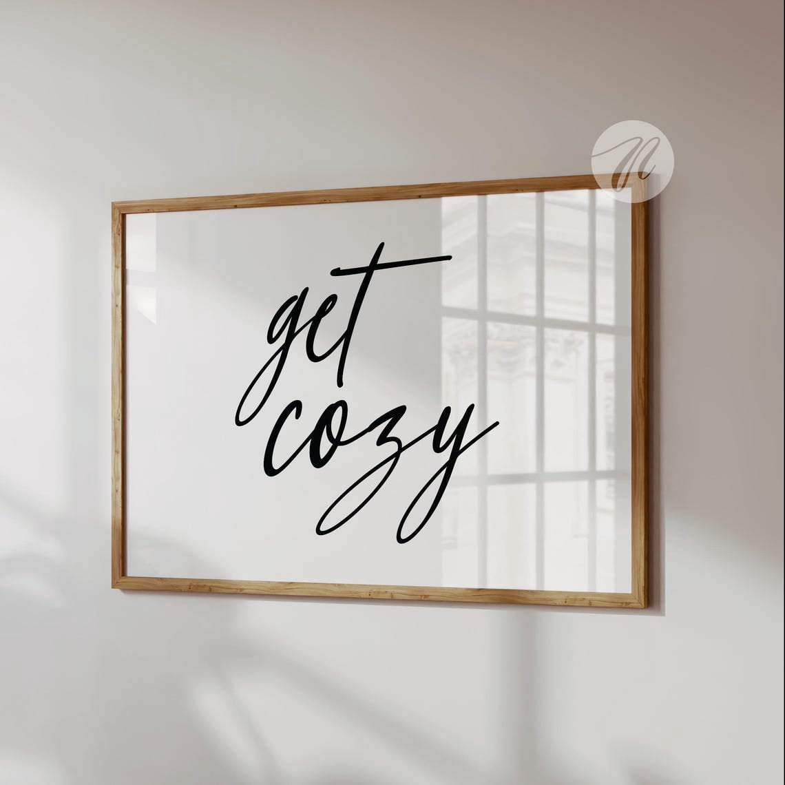Get Cozy Typography Wall Art Black And White Decor, Unframed Paper ...