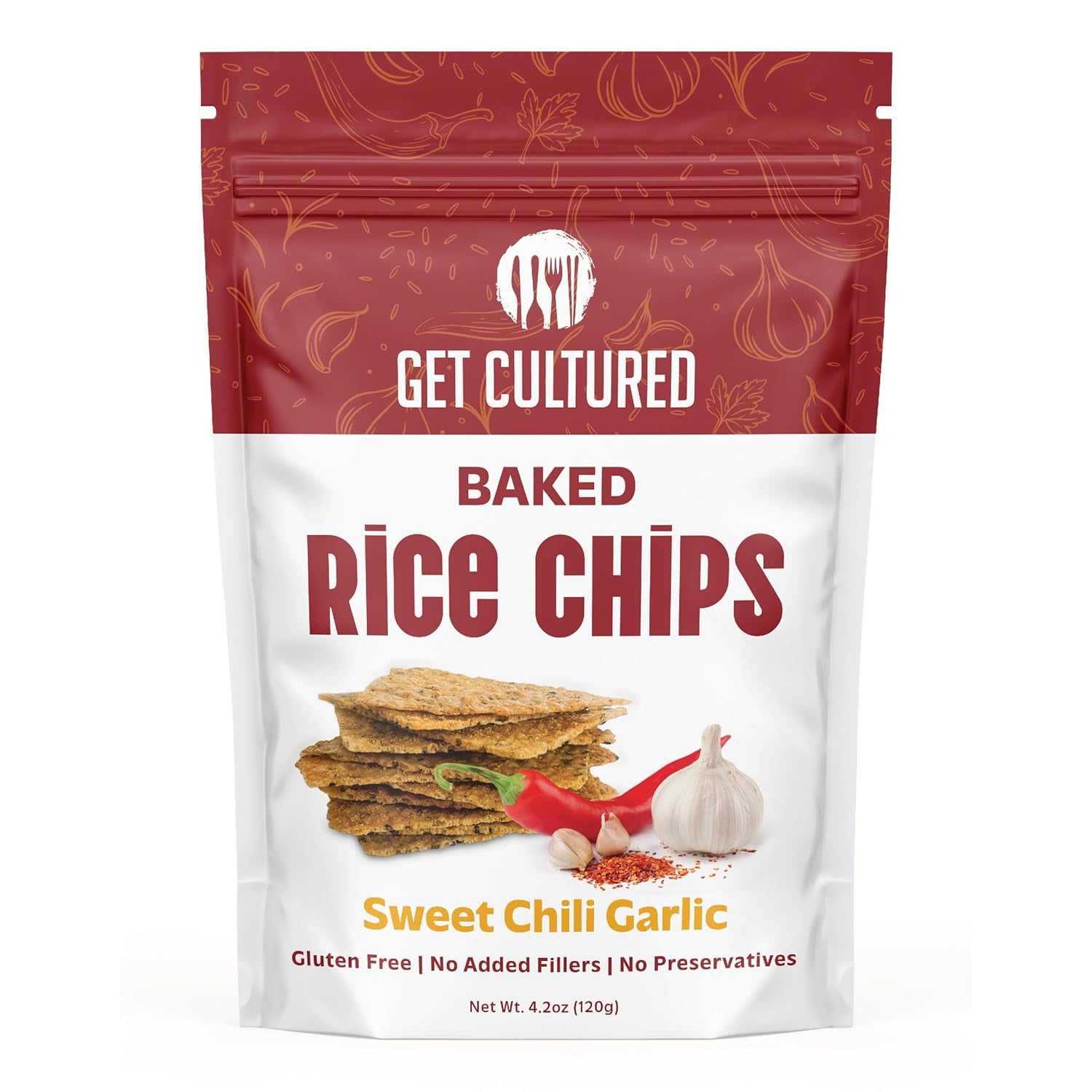 Get Cultured Baked Rice Chips, Sweet Chili Garlic, Gluten Free, No ...