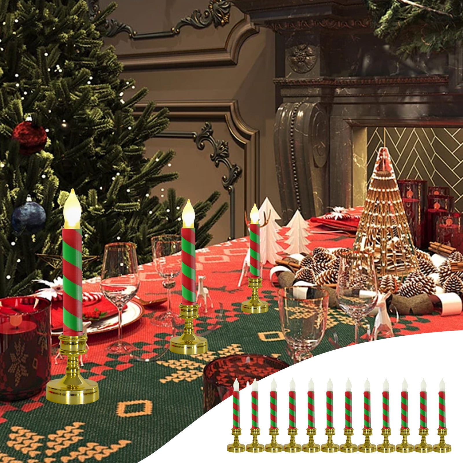 Get Everything to Celebrate Matoen 12Pcs Christmas Taper Primitive ...