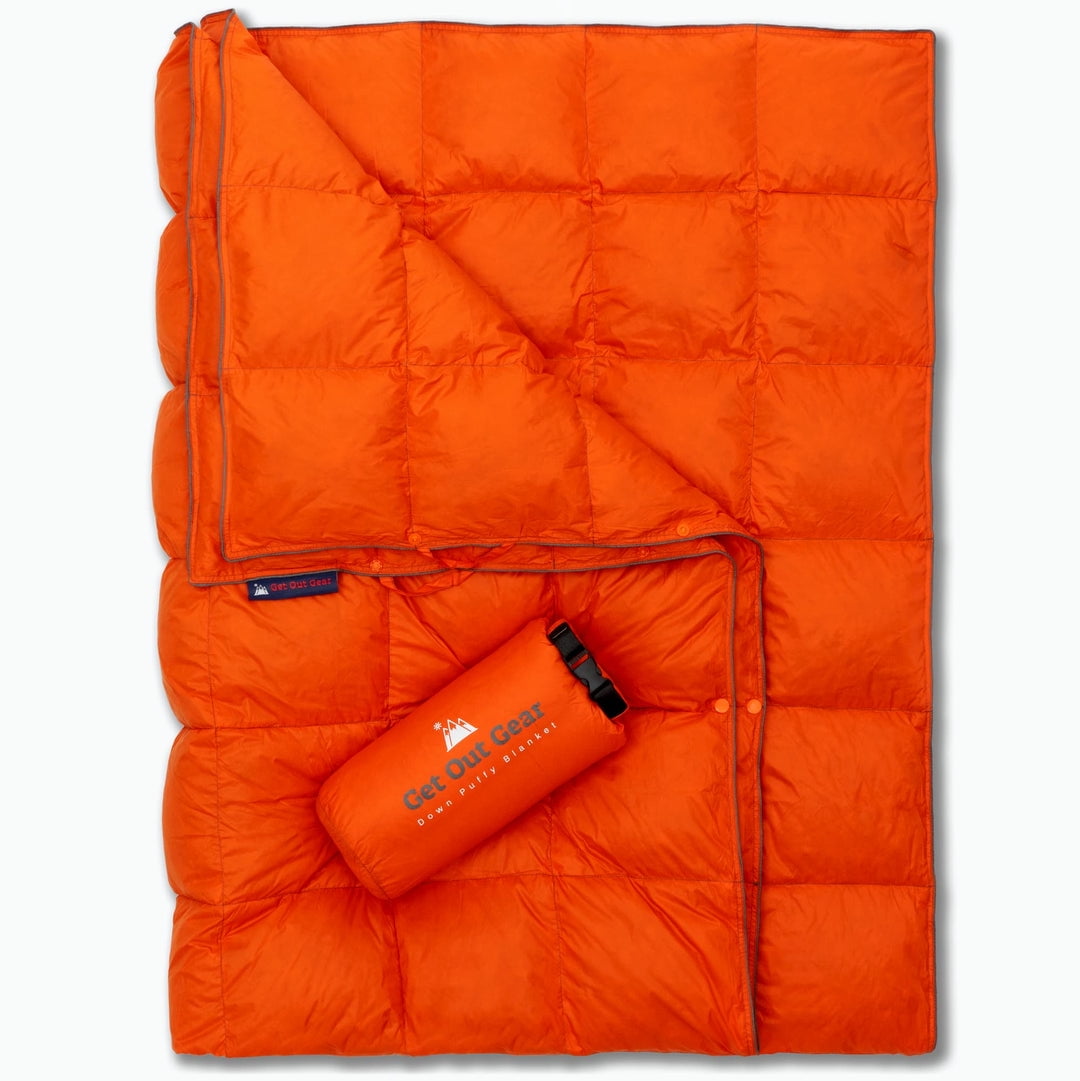 Get Out Gear Down Camping Blanket - Puffy, Packable, Lightweight and ...