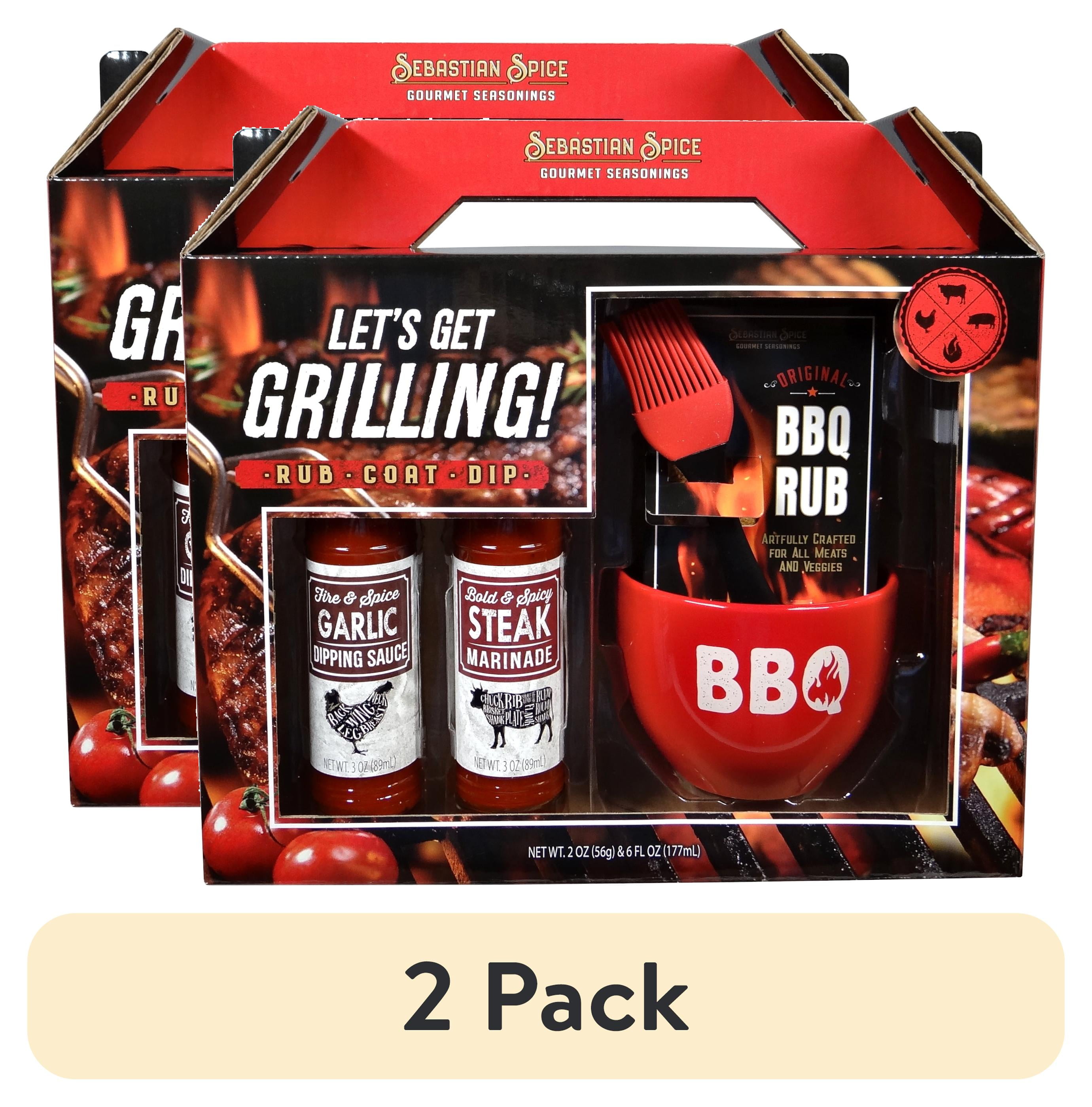 (2 pack) Get Grilling Gourmet Set by Sebastian Spice - 2 oz, 6 fl oz ...