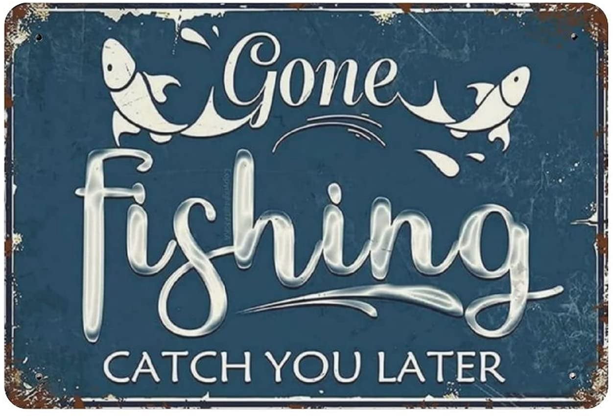 Get Hooked at Lunkers Bait And Tackle Tin Sign Metal Plaque Art Hanging ...