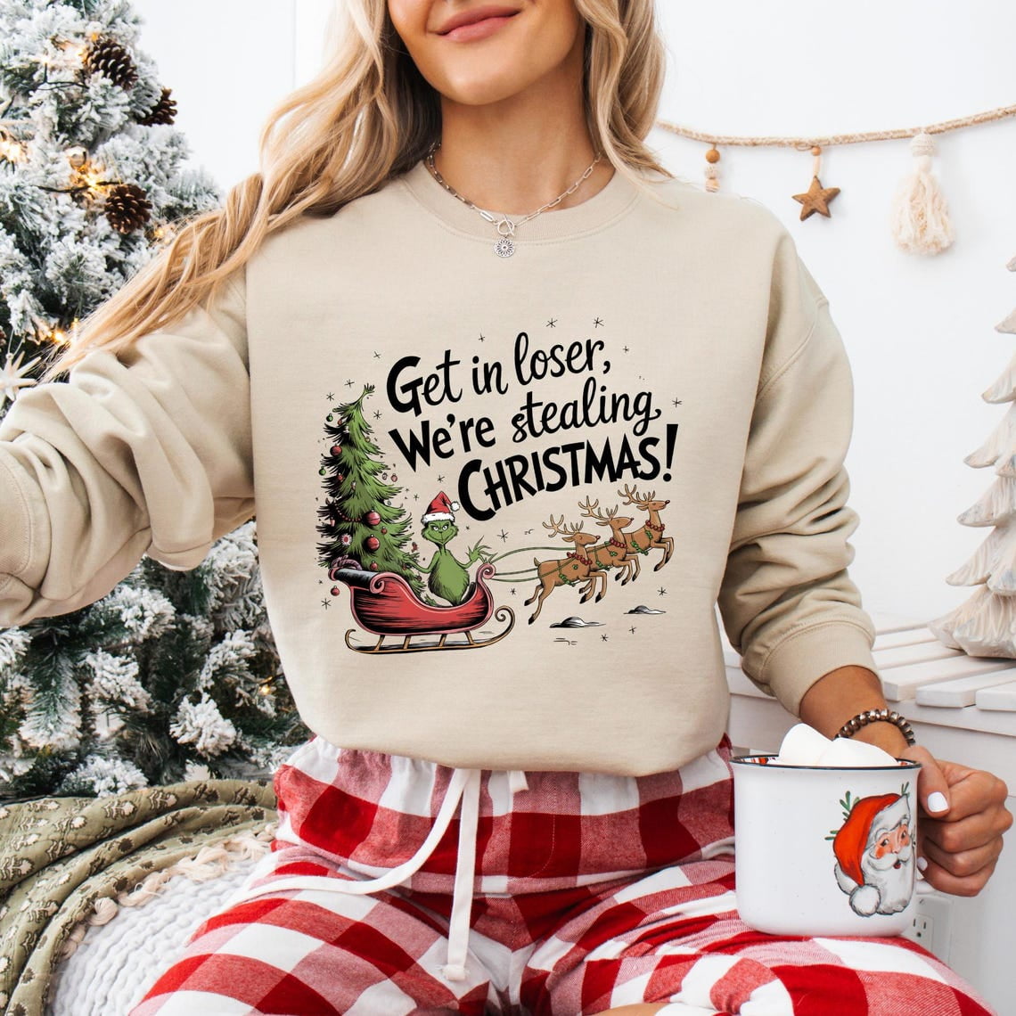 Get In Loser We’Re Stealing Christmas, Christmas Grinch, Retro ...