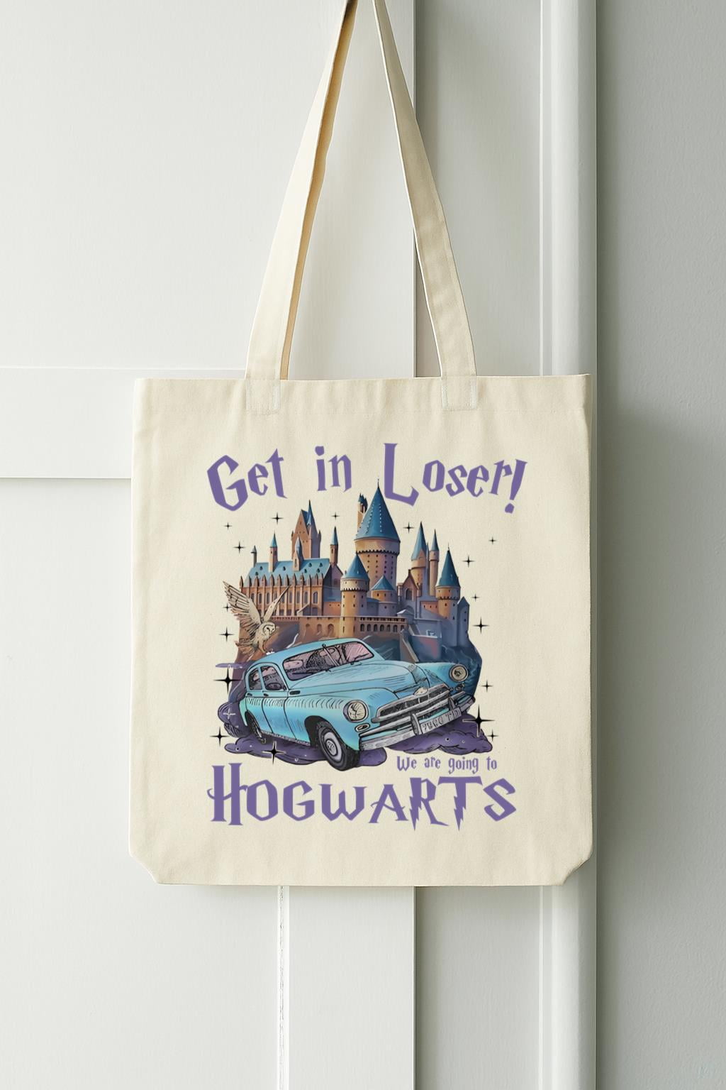 Get In Loser We're Going To Wizard School Bag, Wizard Flying Car Bag ...