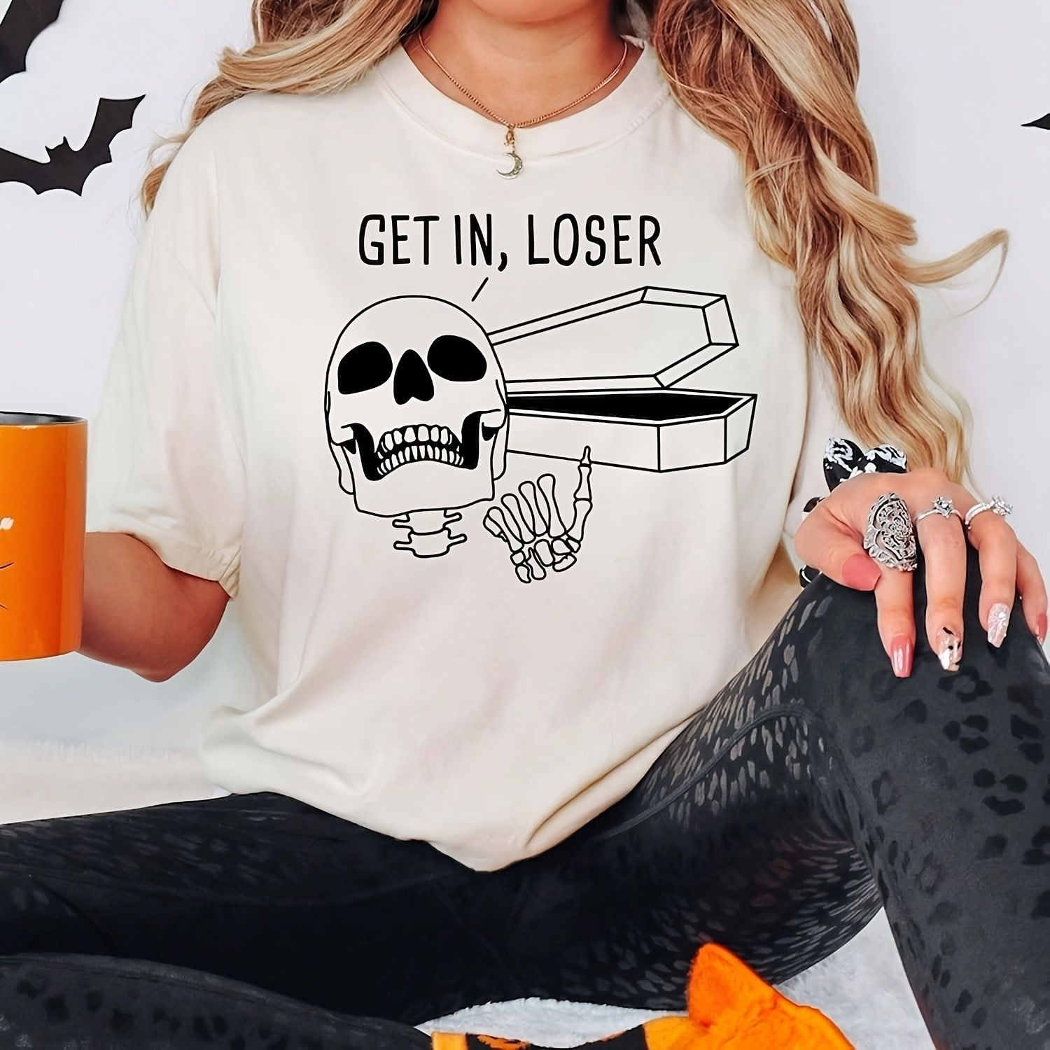 Get In er Coffin , Funny Halloween Spookkeleton Gis Quote Vintage ...