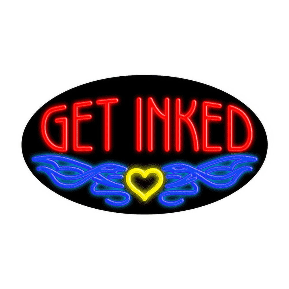 Get Inked-Glass Neon Sign Made in USA - Walmart.com
