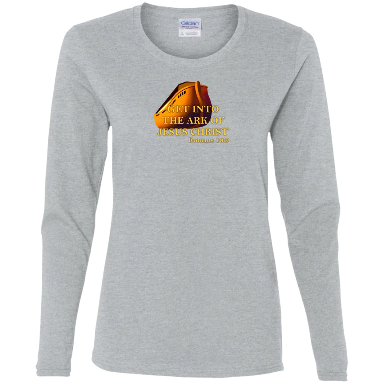 Get Into the Ark of Jesus Christ Ladies Cotton LS Tee Shirt - Walmart.com