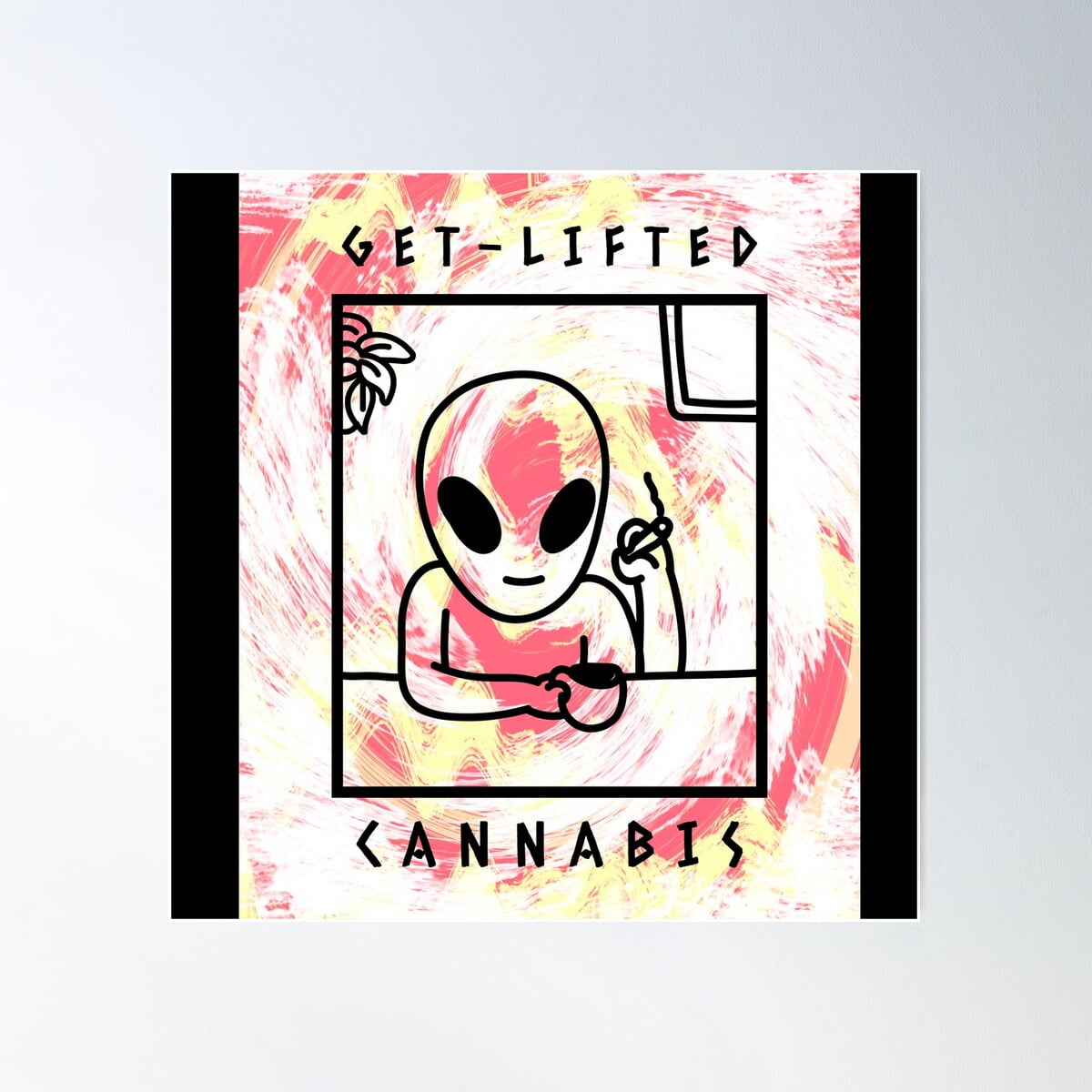 Get Lifted Alien Boi Fire Poster Wall Art, Modern Wall Decor For Living ...