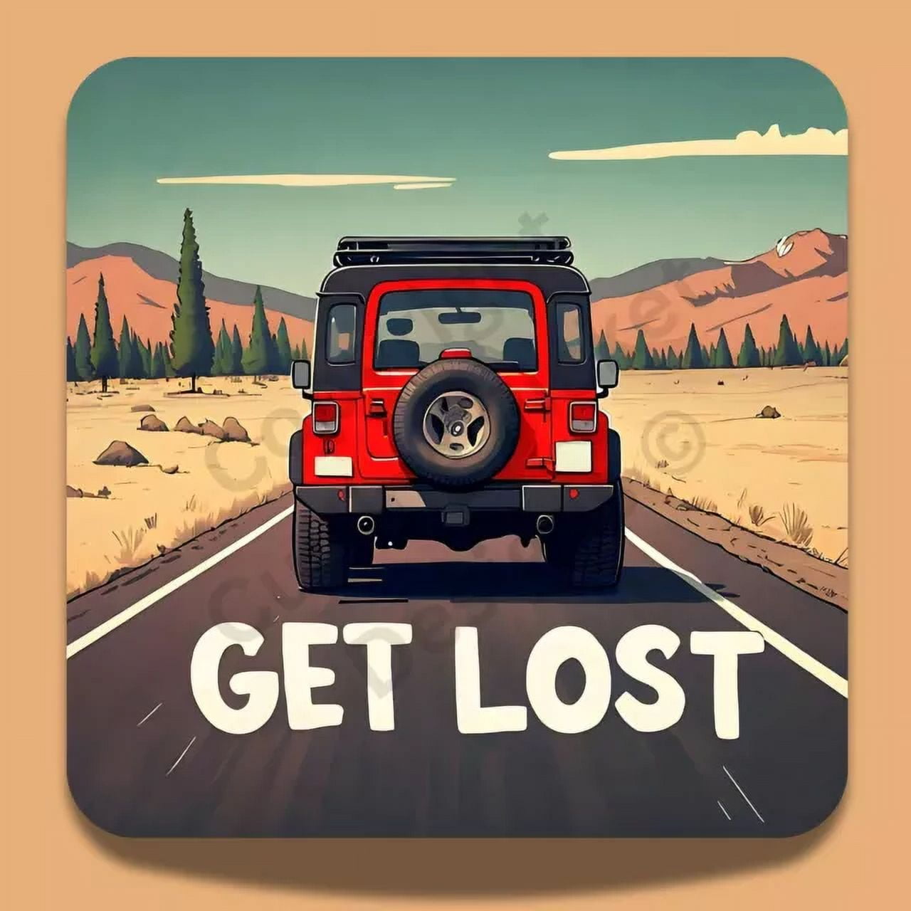Get Lost Off Road Laptop Sticker Phone Decal Water Bottle Stickers Car ...
