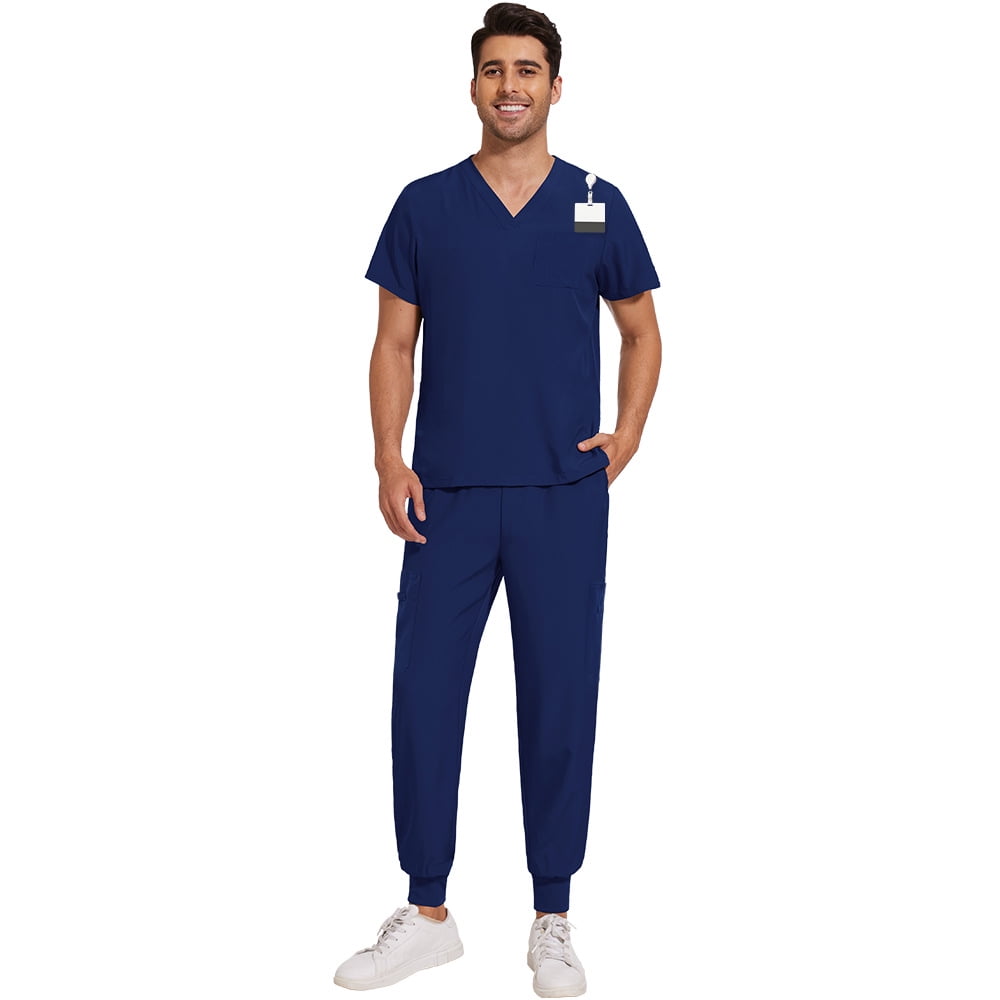 Get Noticed in Our Unisex Doctor Nurse Scrub Set! Featuring V-Neck ...